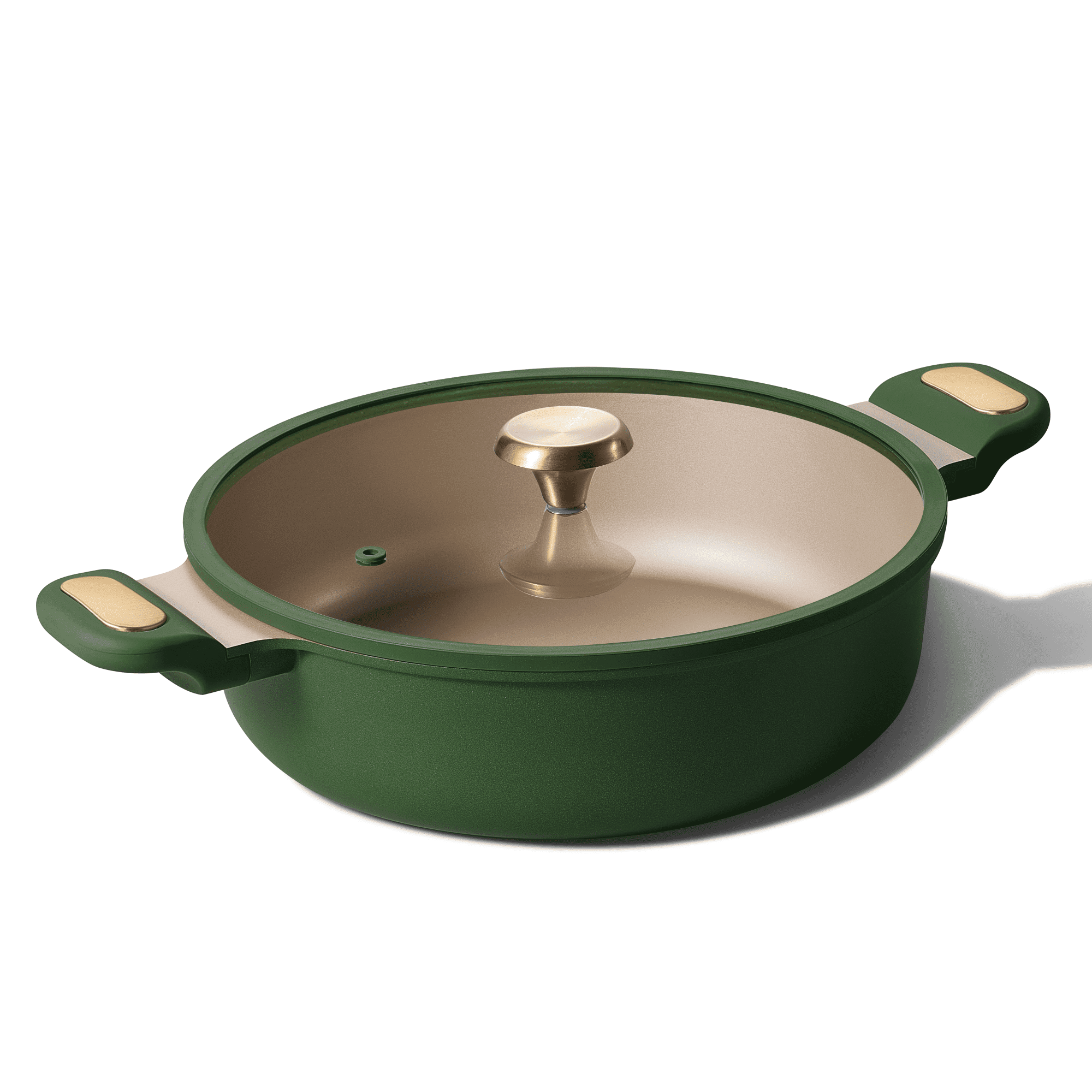 Carote 4.5 QT Shallow Dutch Oven with Lid, Lightweight Aluminum Braiser ...