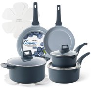 Beautiful 12pc Ceramic Non-Stick Cookware Set, Hydrangea by Drew ...