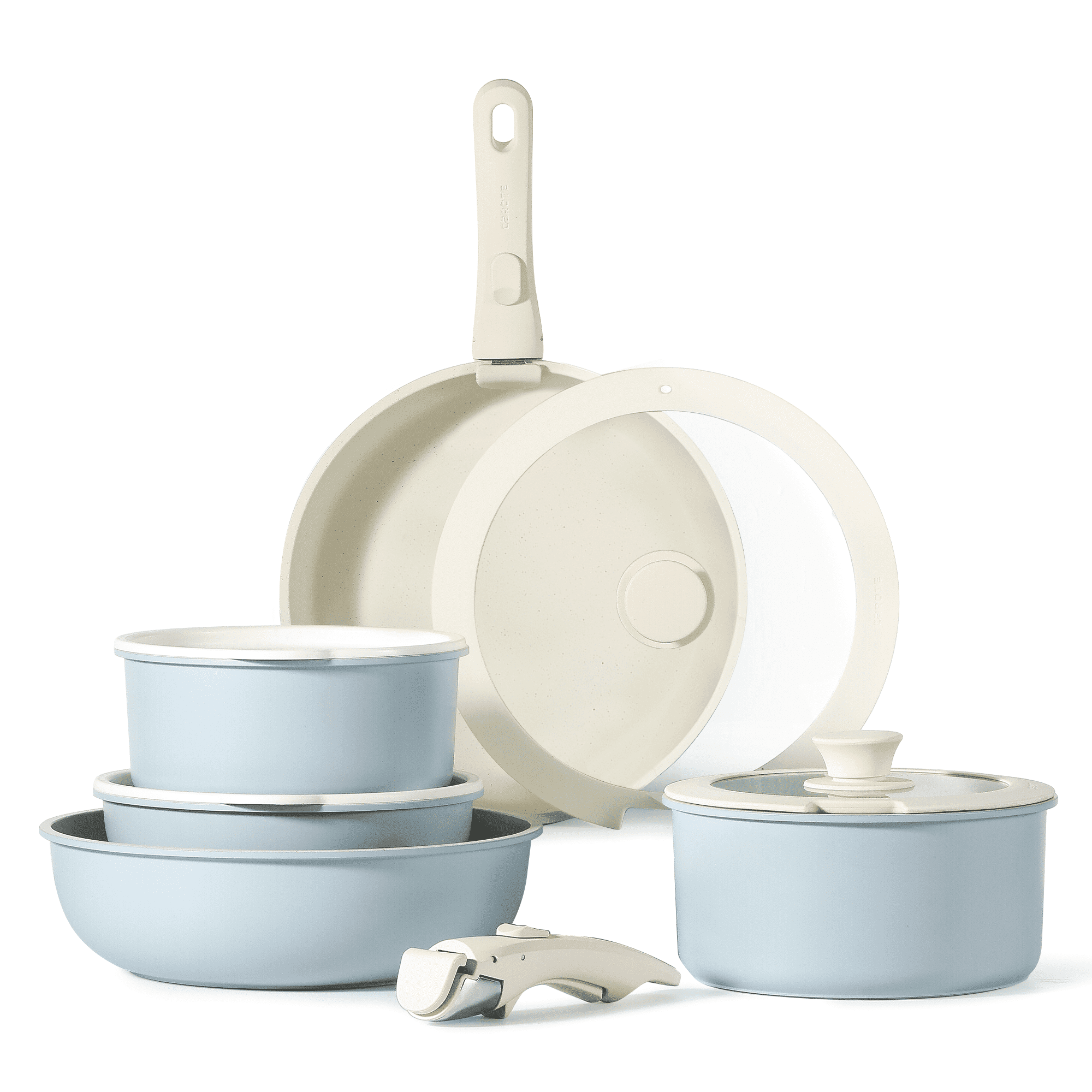 Carote Nonstick Cookware Sets, 11 Pcs Non Stick Pots and Pans Set with ...