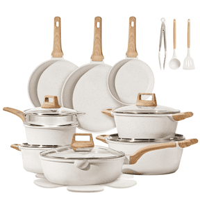 Thyme & Table 32-Piece Cookware & Bakeware Nonstick Set, Sand - Walmart.com
