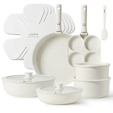 Thyme & Table 32-Piece Cookware & Bakeware Nonstick Set, Sand - Walmart.com