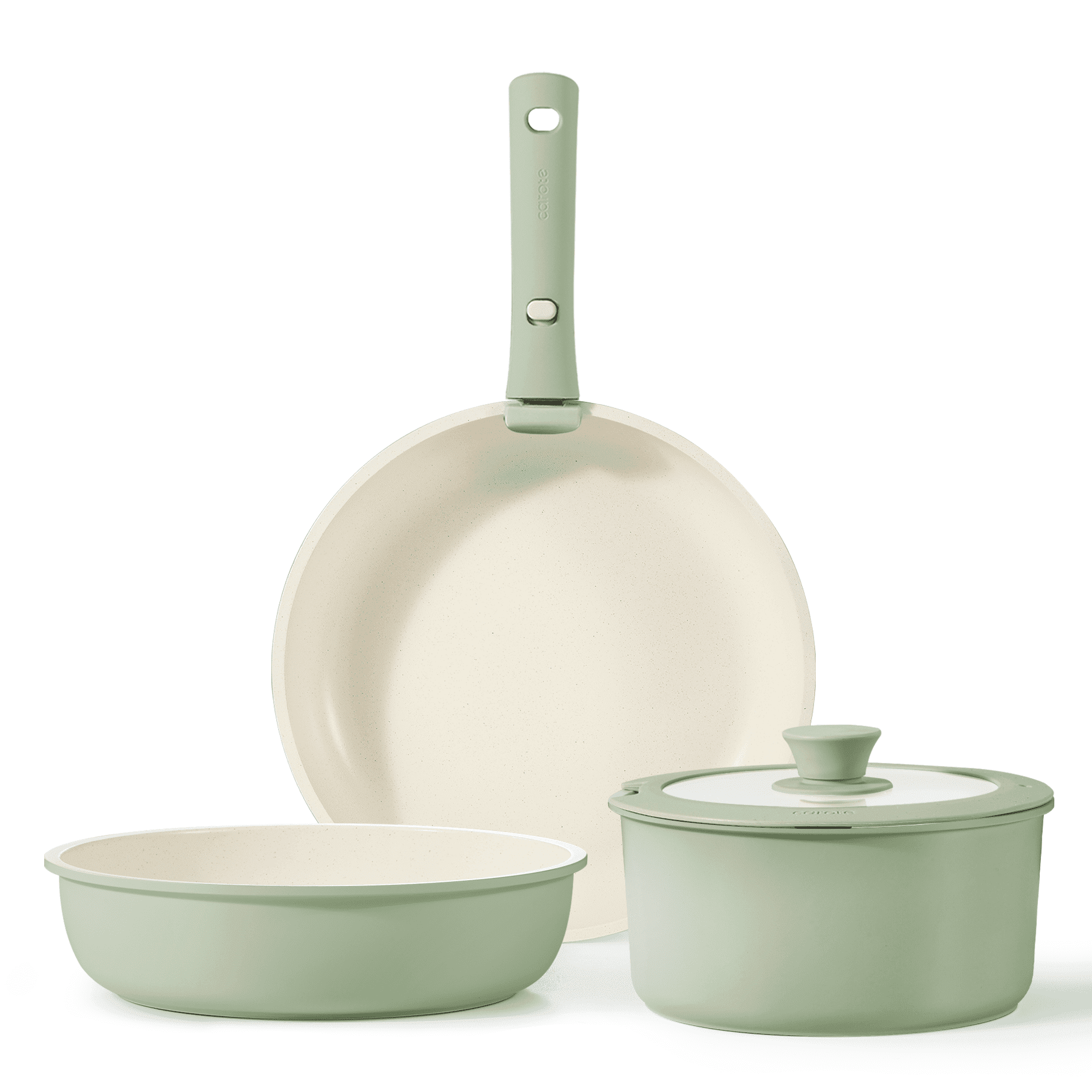 CAROTE 17pcs Granite Nonstick Cookware Set, Detachable Handle ...