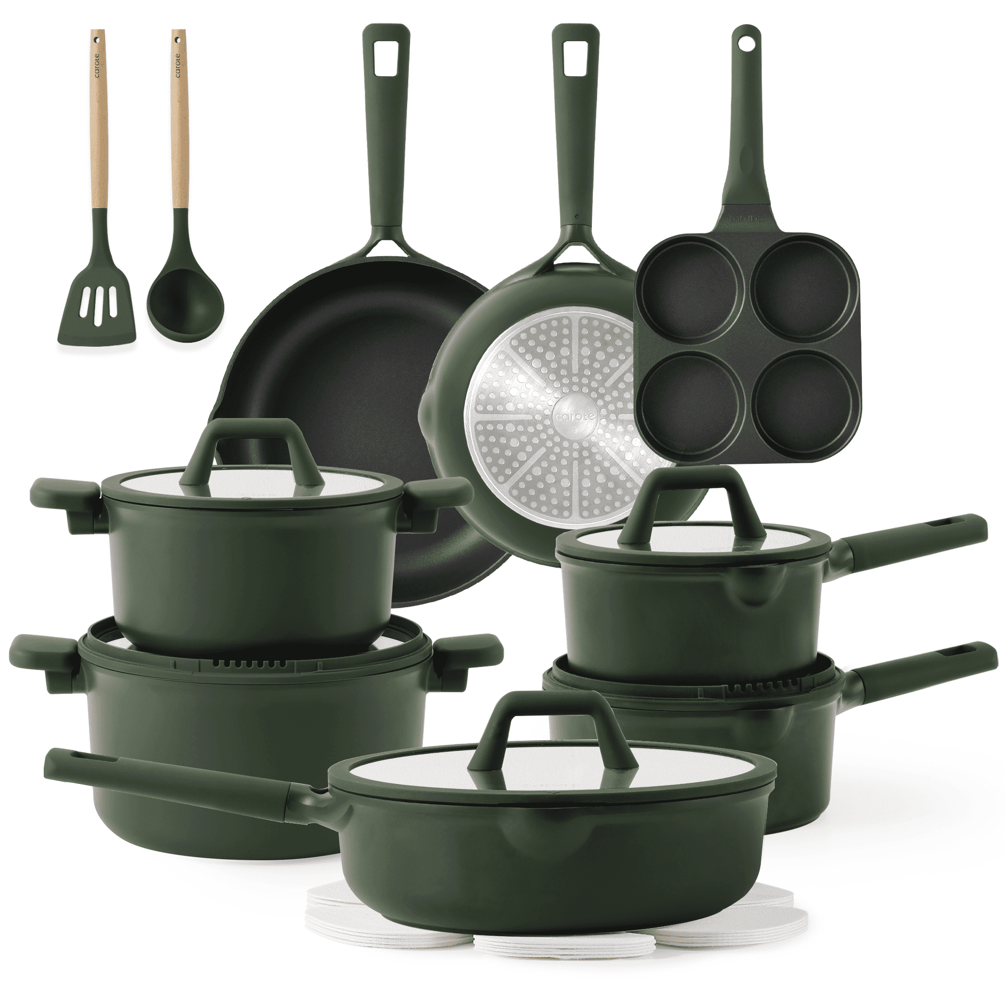 Carote 19 Pcs Nonstick Cookware Sets, Non Stick Pots and Pans Set ...