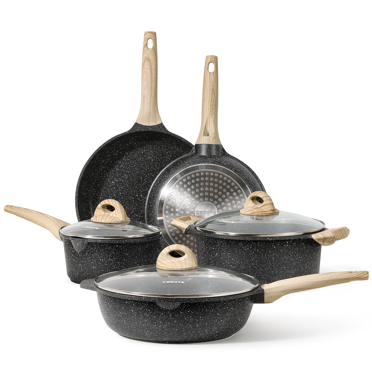 Mainstays 9-Piece Nonstick Cookware Set, Polished Aluminum - Walmart.com