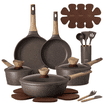 13 Piece Cookware Set, Kitchen Nonstick Pots And Pans Set With Glass ...