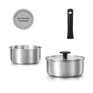 Camco Stainless Steel Nesting Cookware Set- Non Stick Pans and Pots ...