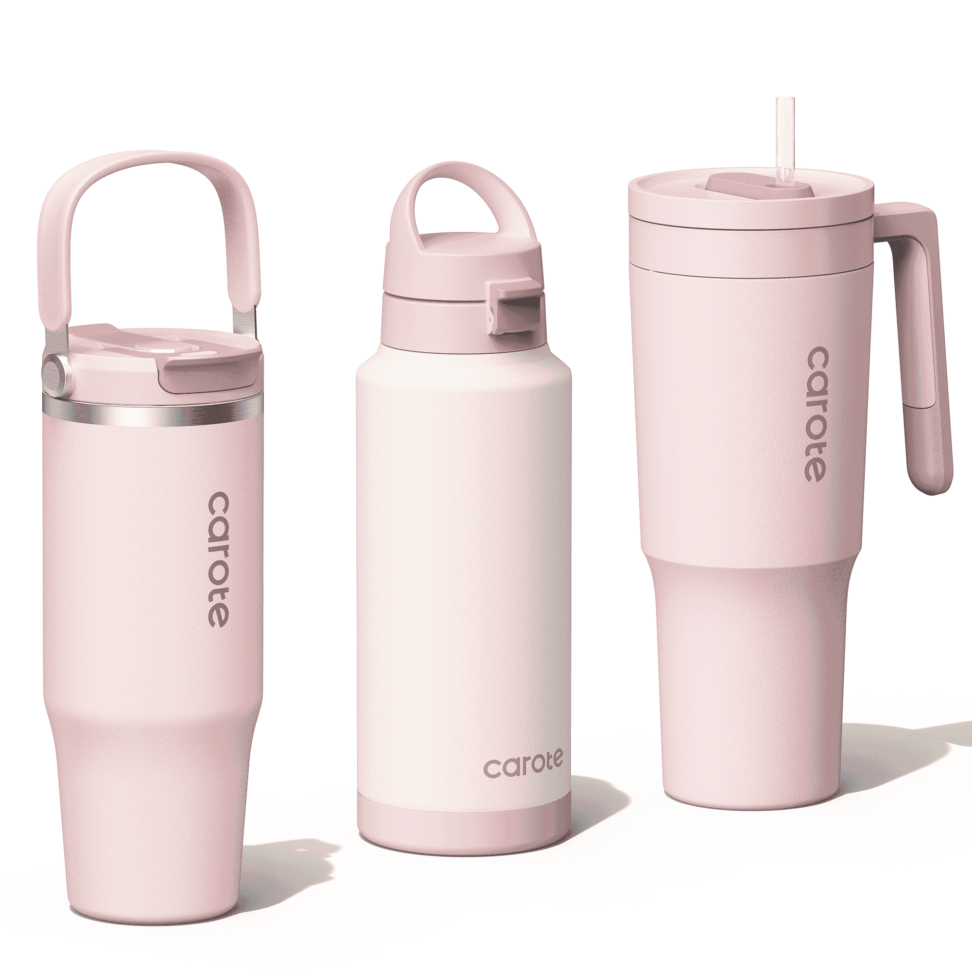 Carote Insulated Stainless Steel Tumbler Set, 40oz, 32oz x2, Leak-Proof ...