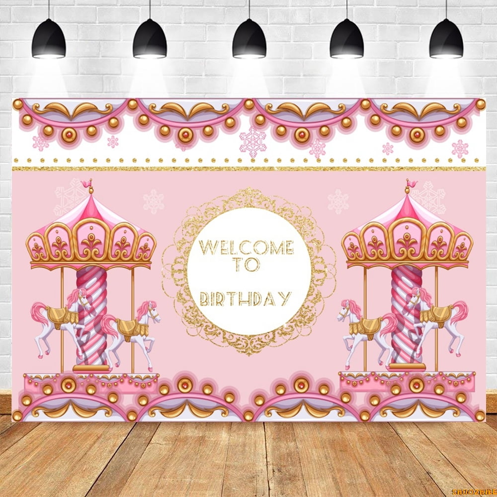 Carousel Backdrop for Photography Baby Shower Birthday Party Newborn ...