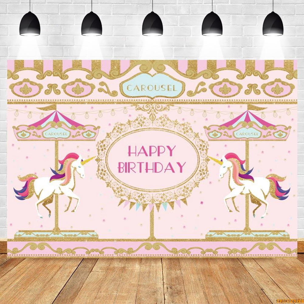 Carousel Backdrop for Photography Baby Shower Birthday Party Newborn ...