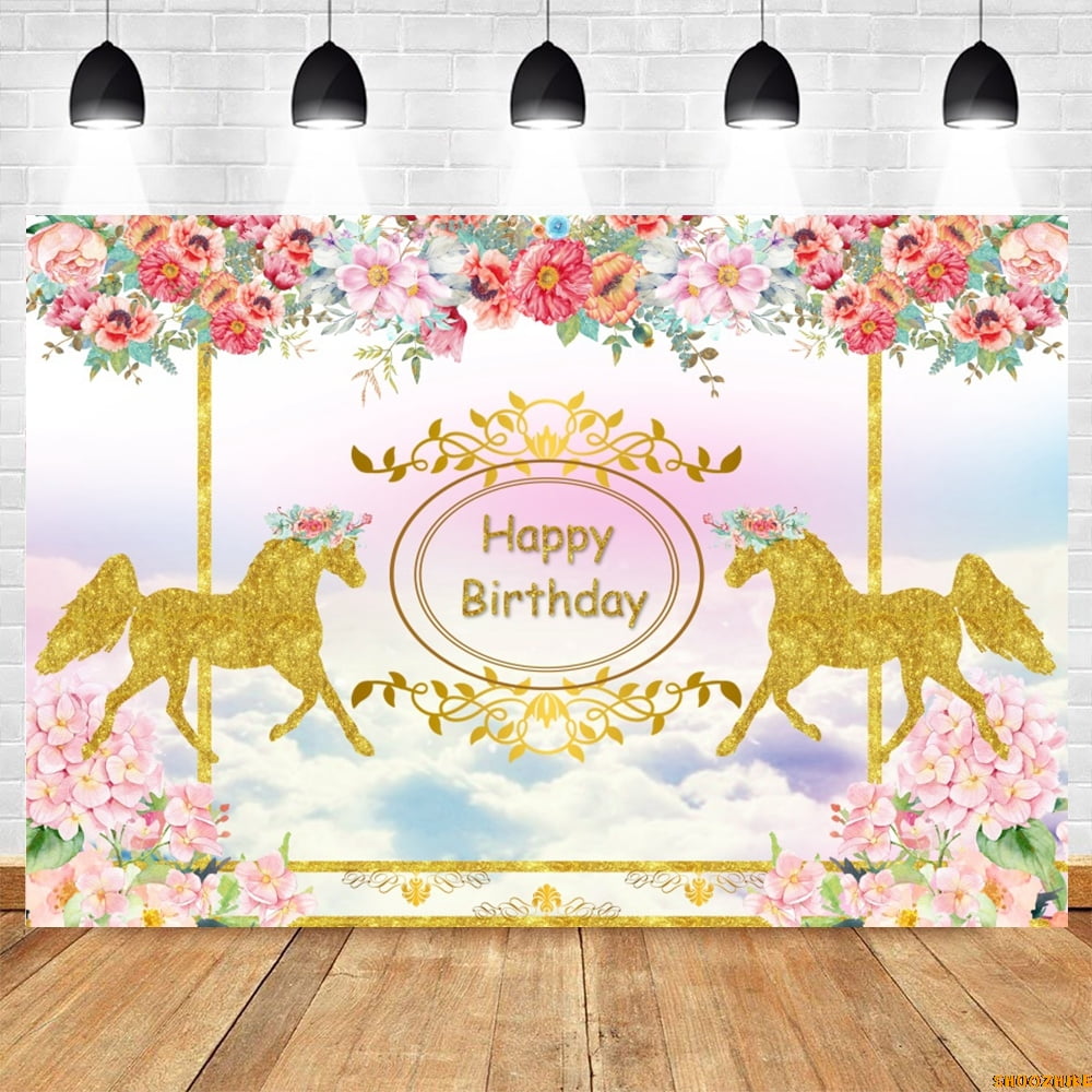Carousel Backdrop for Photography Baby Shower Birthday Party Newborn ...
