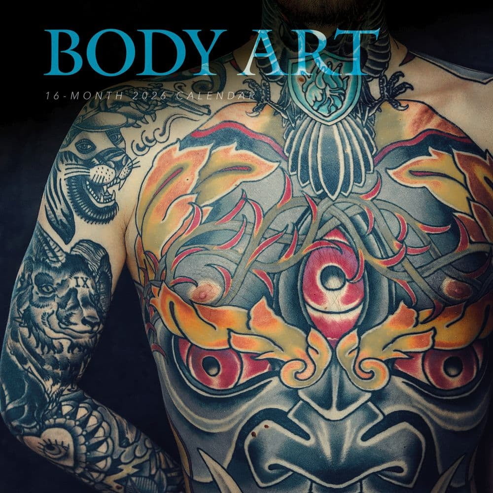 Carousel Calendars, Body Art 2026 Wall Calendar Special Value, 12'' X ...