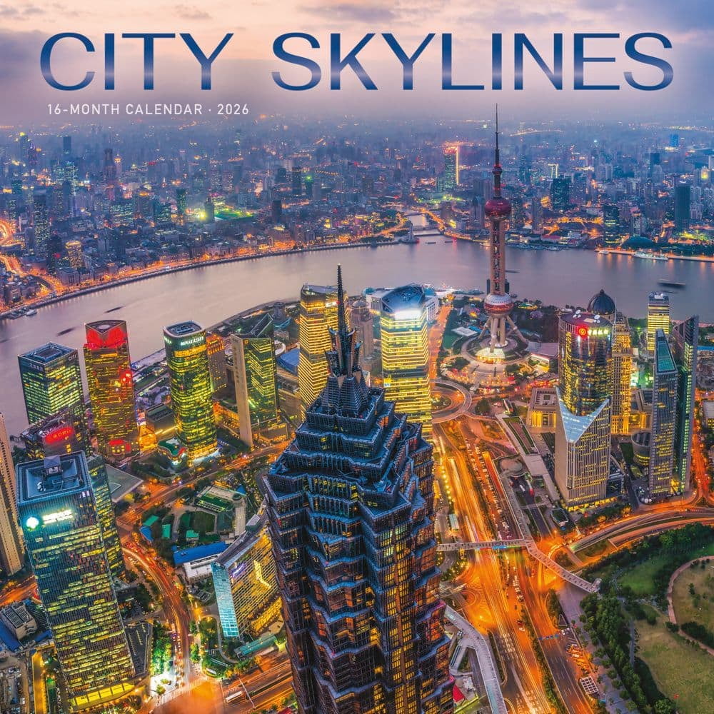 Carousel Calendars, City Skylines 2026 Wall Calendar, 12'' X 12'', 16 ...