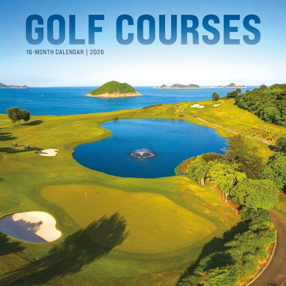 Carousel Calendars, Golf Courses Photo 2026 Wall Calendar, 12'' X 12 ...