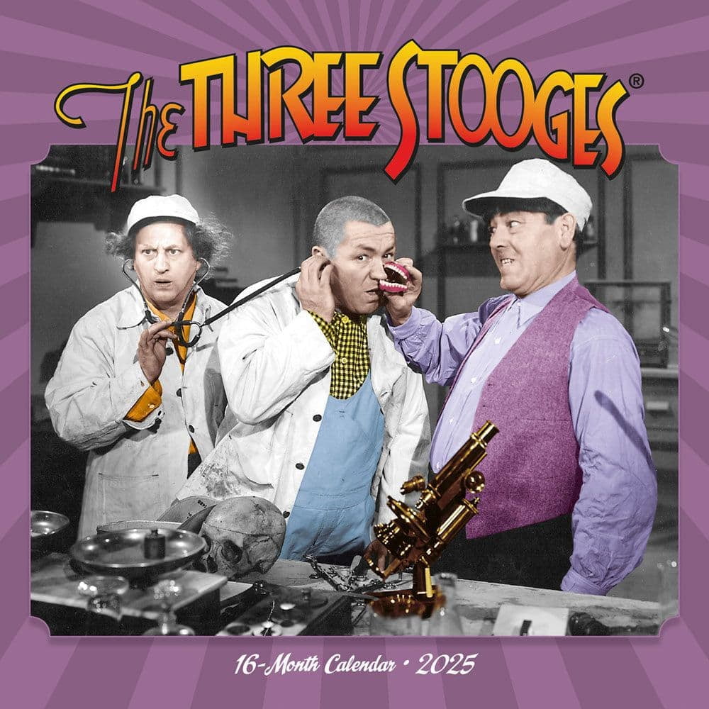 Carousel Calendars, Three Stooges 2025 Mini Wall Calendar - Walmart.com