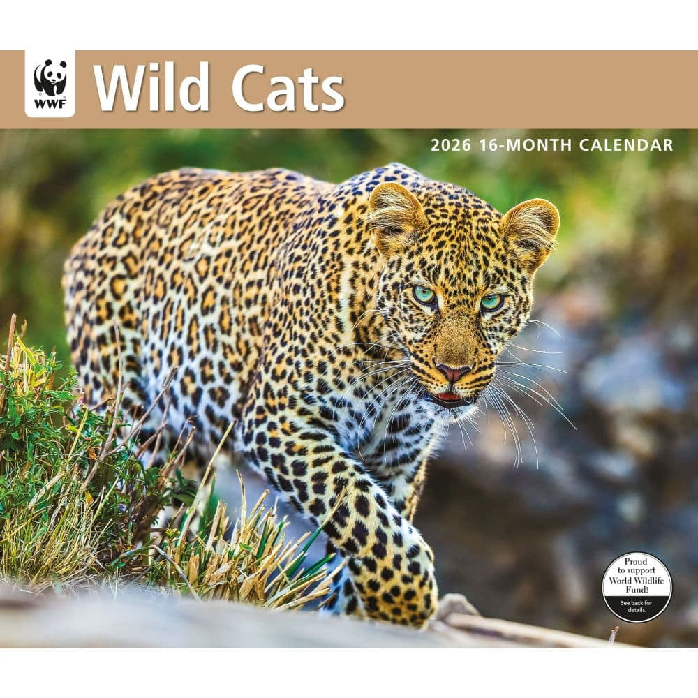Carousel Calendars, Wild Cats WWF 2026 Wall Calendar - Walmart.com