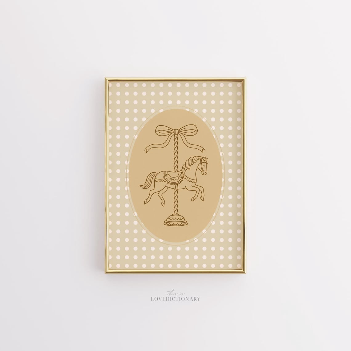 Carousel Horse Nursery Vintage Circus Baby Room Poster, Unframed Canvas ...