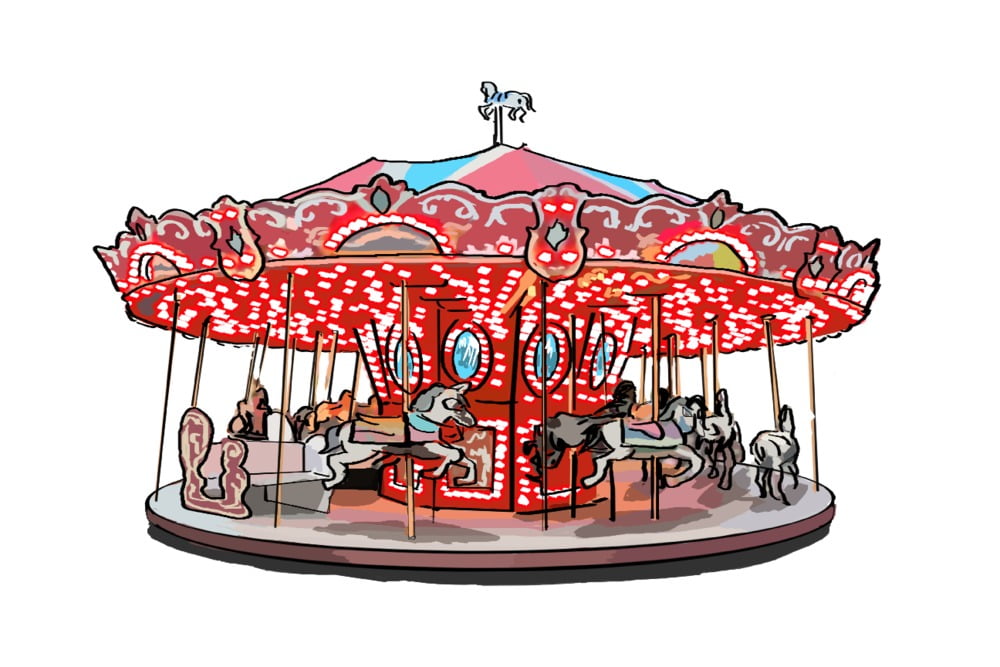 Carousel, Icon (12x18 Wall Art Poster, Room Decor) - Walmart.com