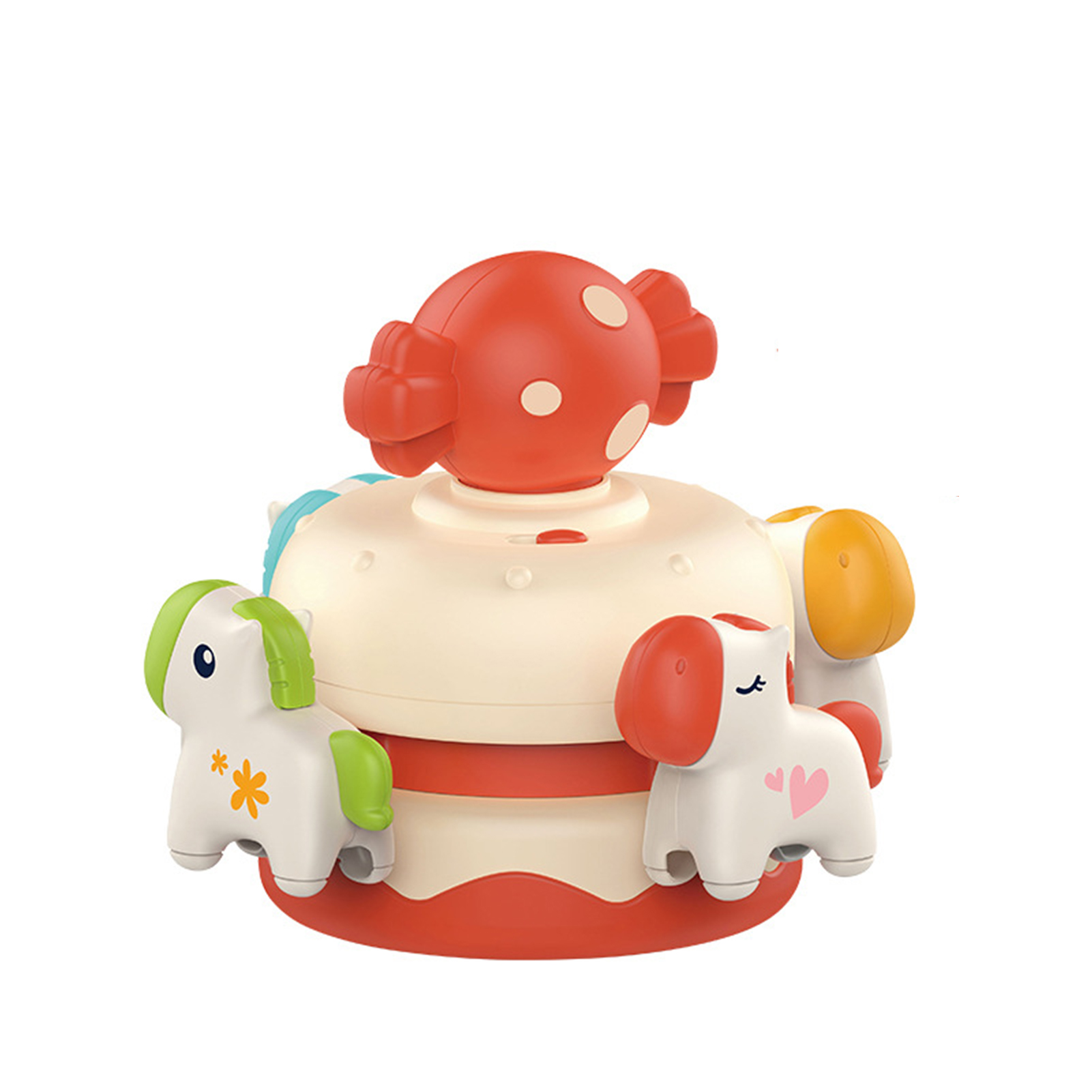 Carousel Music Box - Suction Cup Bottom - Lovely Cartoon Horses ...