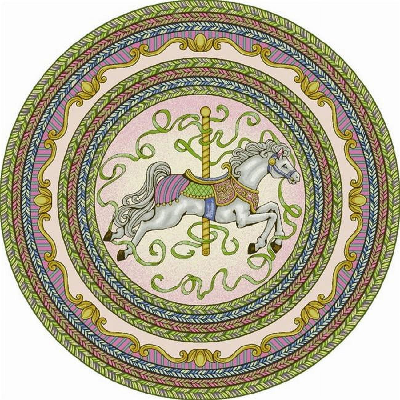 Carousel Pink 5 ft.4 in. Round WearOn Nylon Machine Tufted- Cut Pile ...