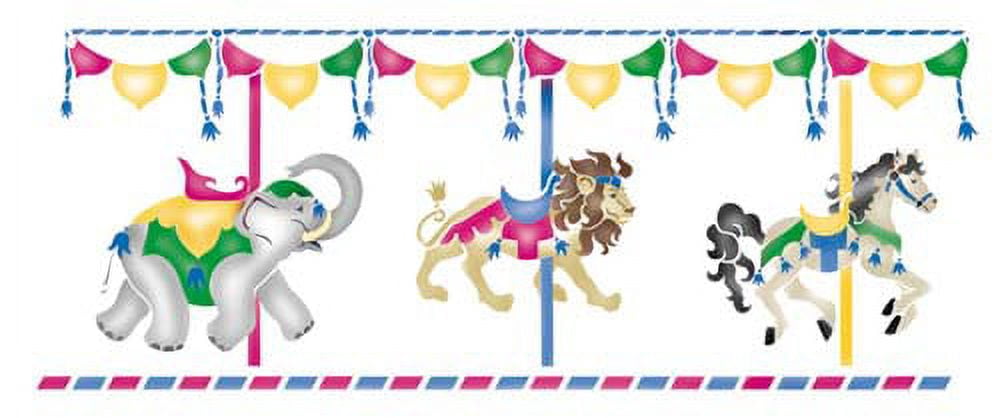 Carousel Wall Stencil SKU #1917 by Designer Stencils - Walmart.com