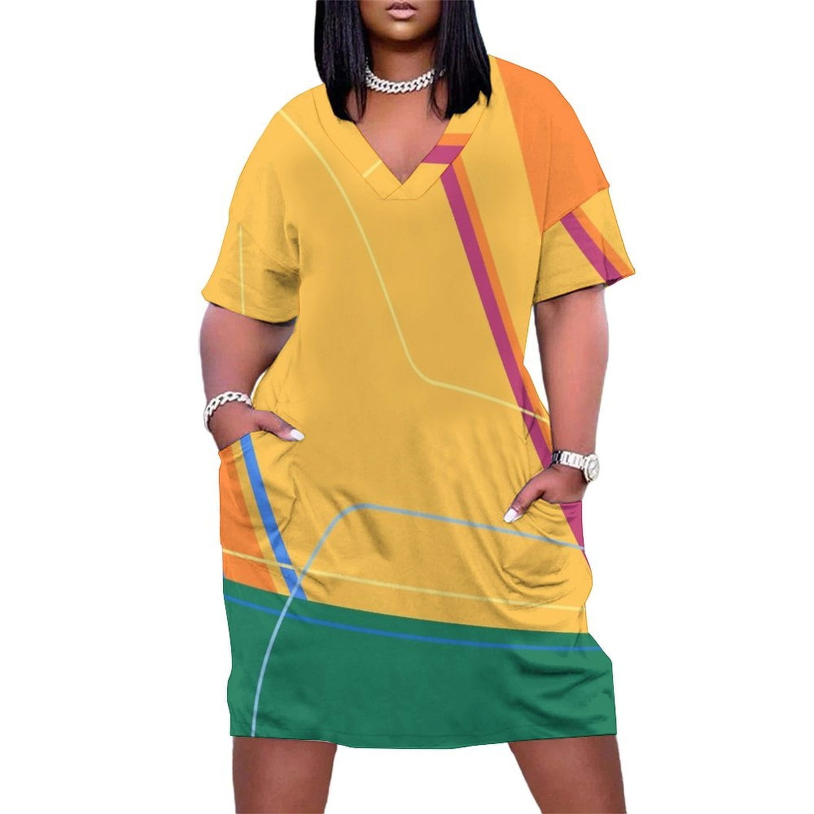 Carousel of Progress Wall Loose Pocket Dress Dresses Summer Summer ...