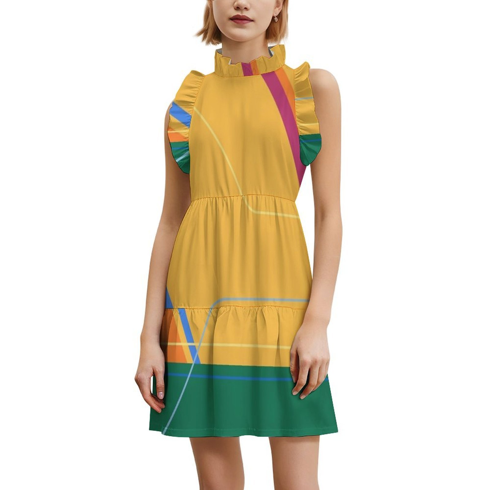 Carousel of Progress Wall Women's Fashion Casual Dress Summer Stand Up ...