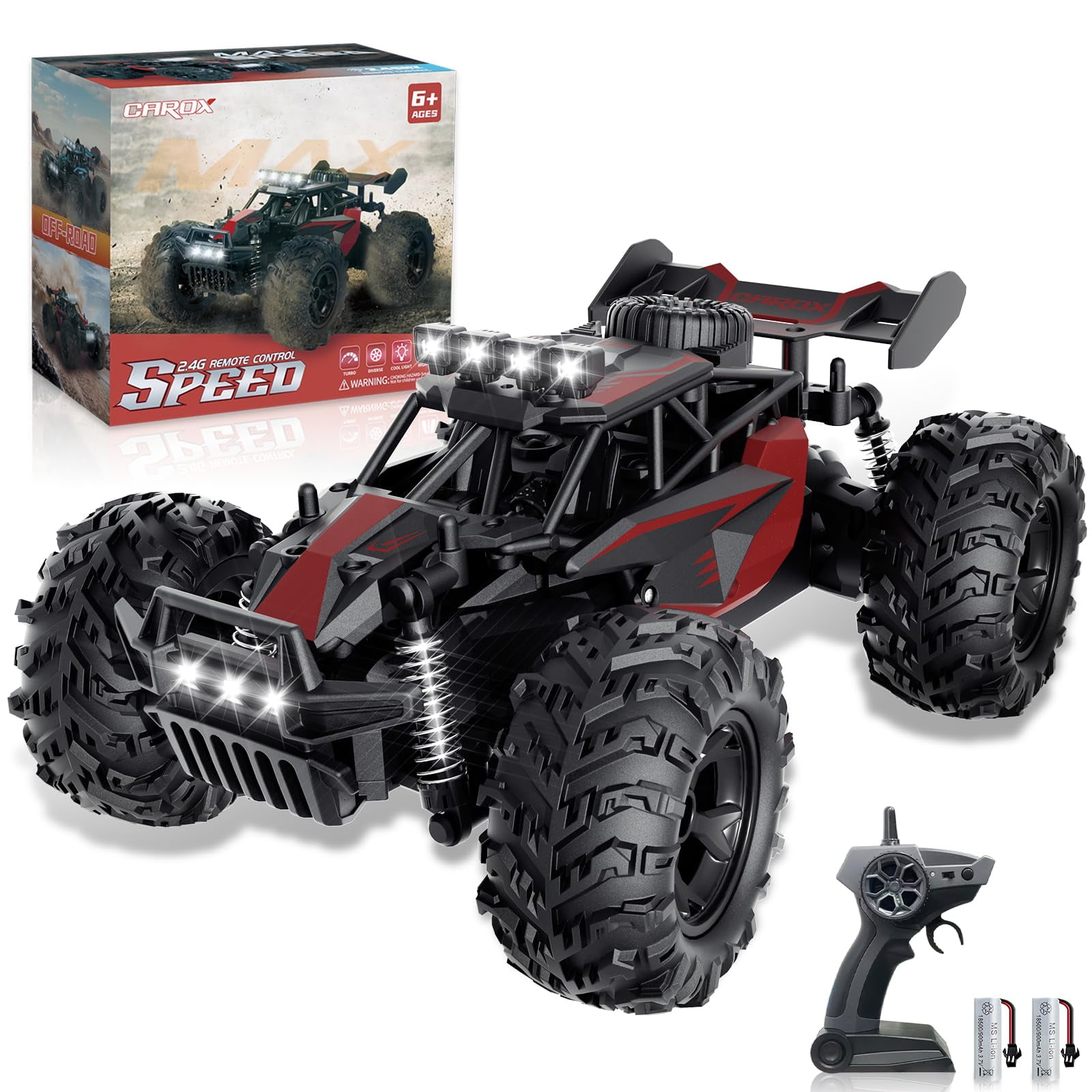 Carox Remote Control Car, 2.4GHz 25KM/H High Speed RC Car, 1:18 Off ...