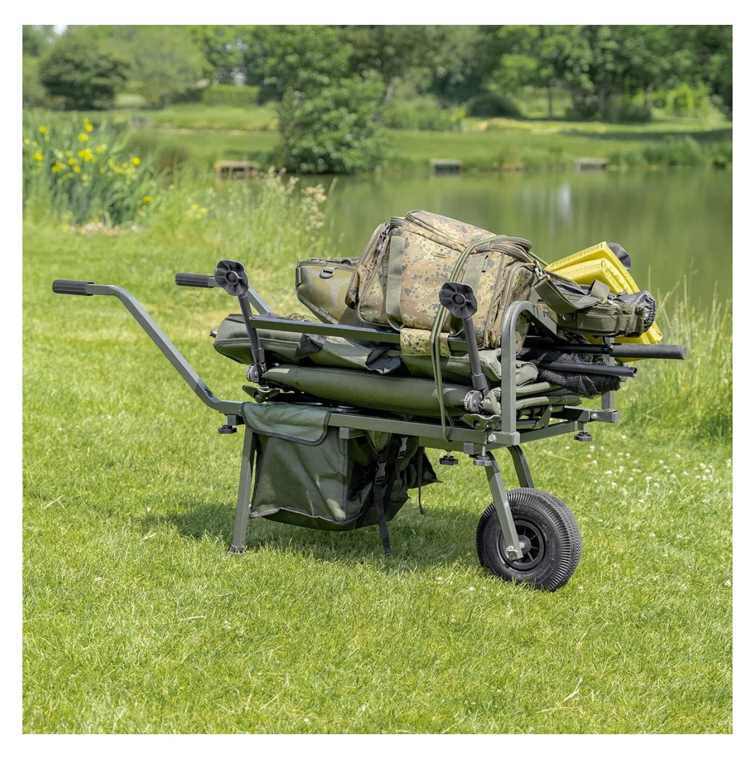 Carp Fishing Barrow [Single Wheel] - Fishing Wheelbarrow - Walmart.com