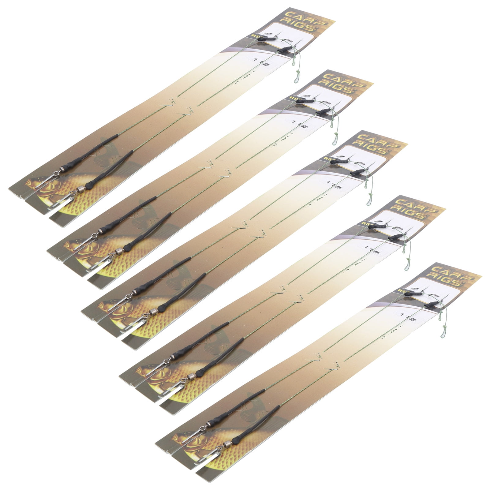 Carp Fishing Hair Rigs, 5-Piece Set with Metal Hooks, Bait Thread, and ...