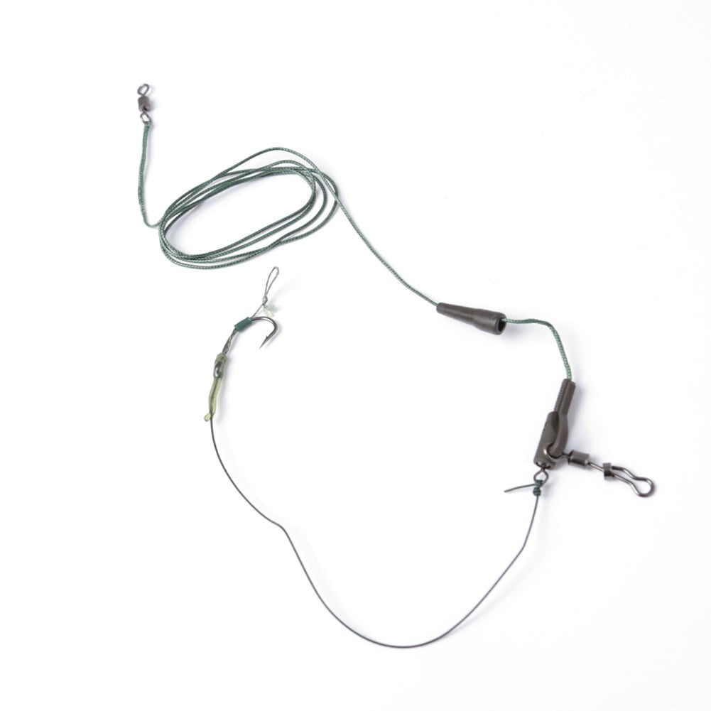 Carp Fishing Rigs Hook Group Soft Braid Coated Curve Shank Barbed Hook ...