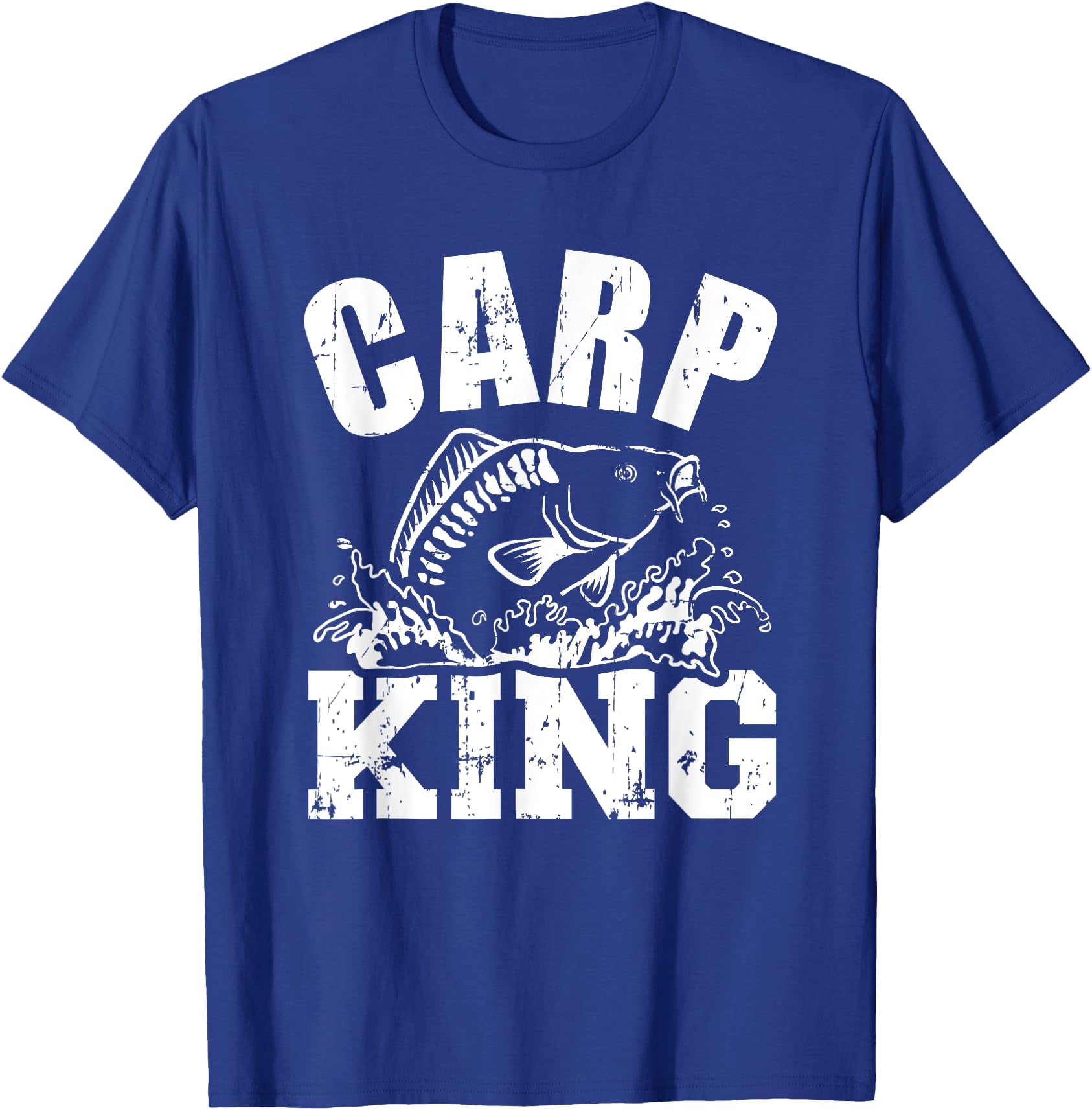 Carp King Fishing Softstyle Unisex T-Shirt Men Women Kids,Royal Blue ...