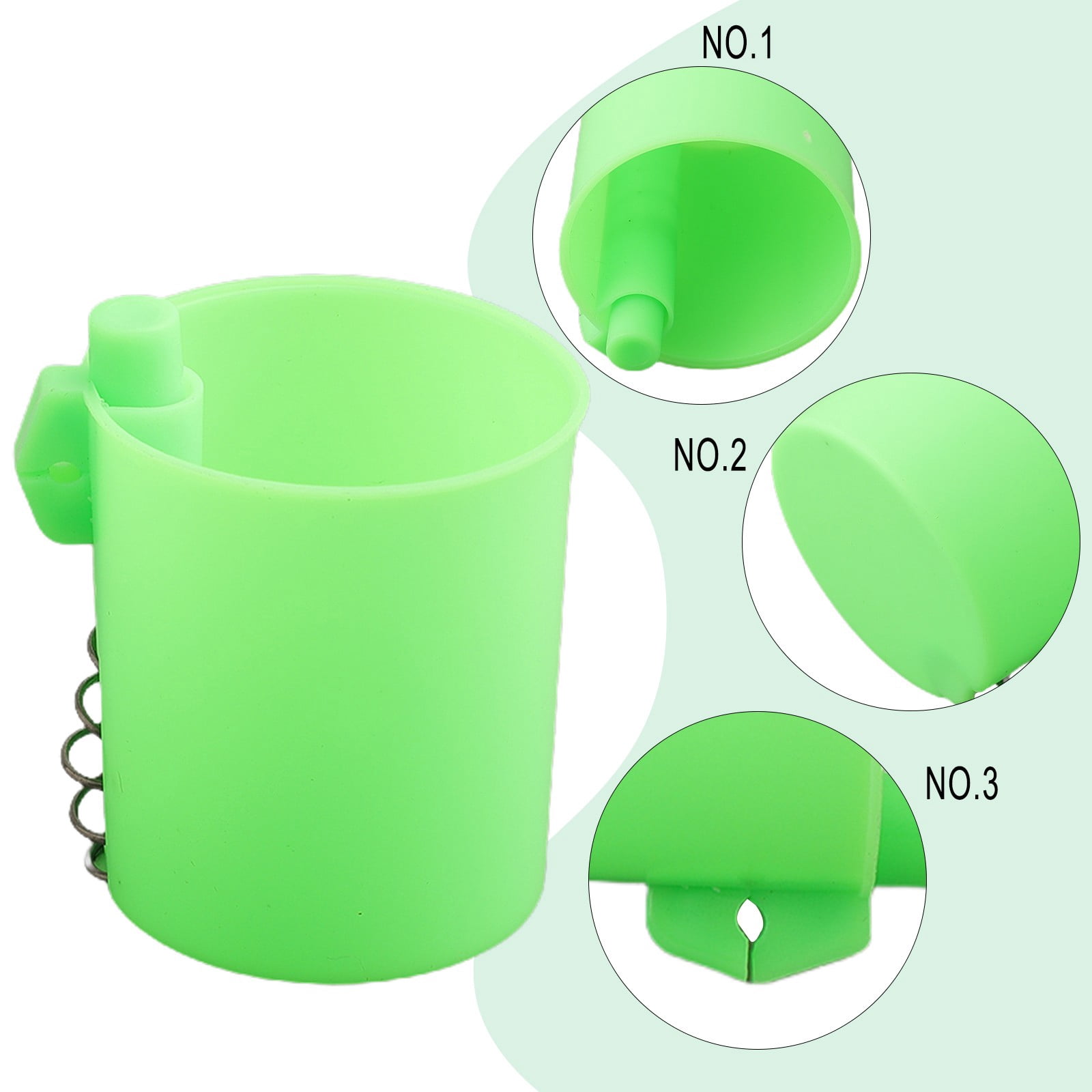 Carp Pole Pots Pellet Cup Fishing Rod Clip Feeder Cup Feeding Pot Bait ...