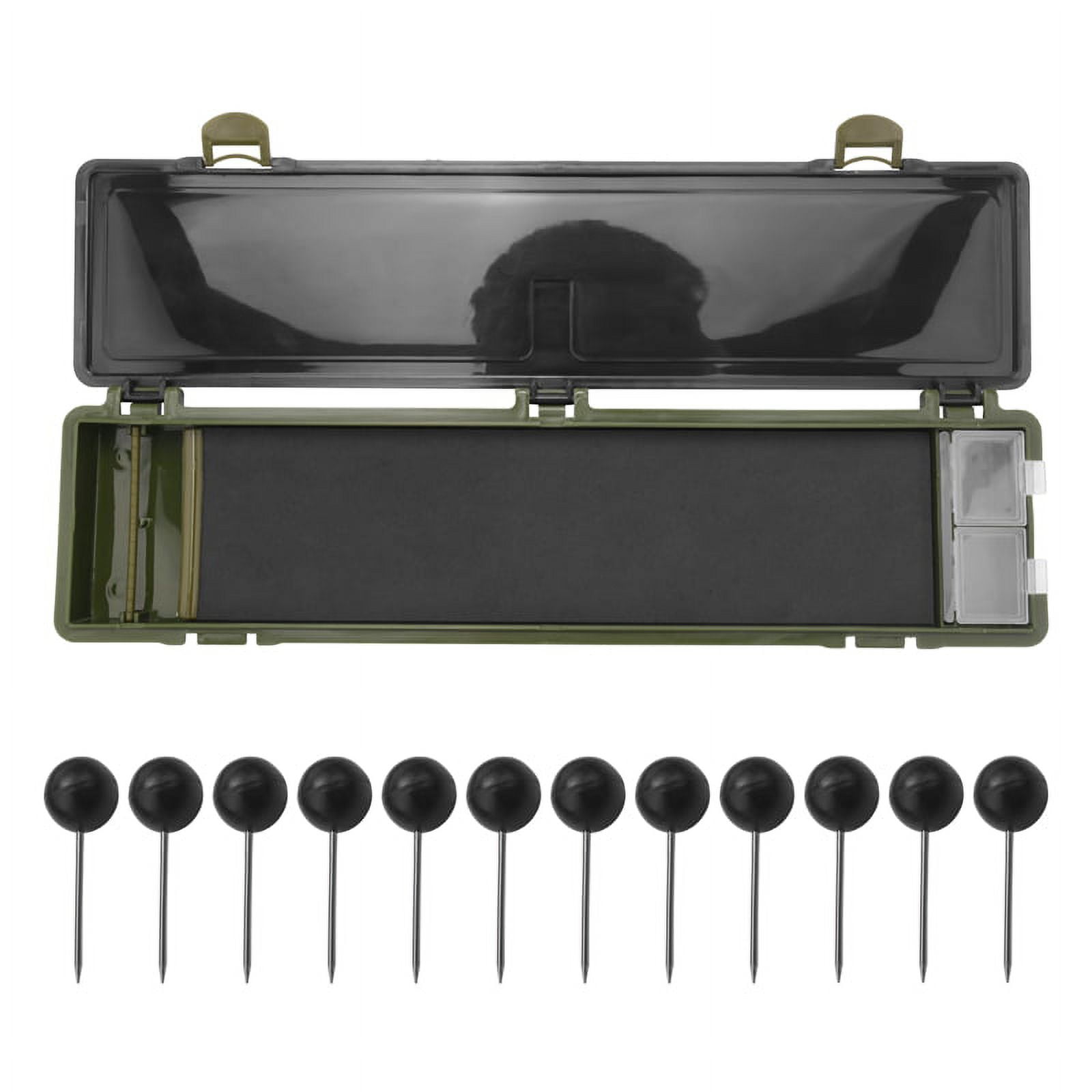 Carp Rig Box with Fish Hook, Fishing Storage Box, Board Pins Container ...