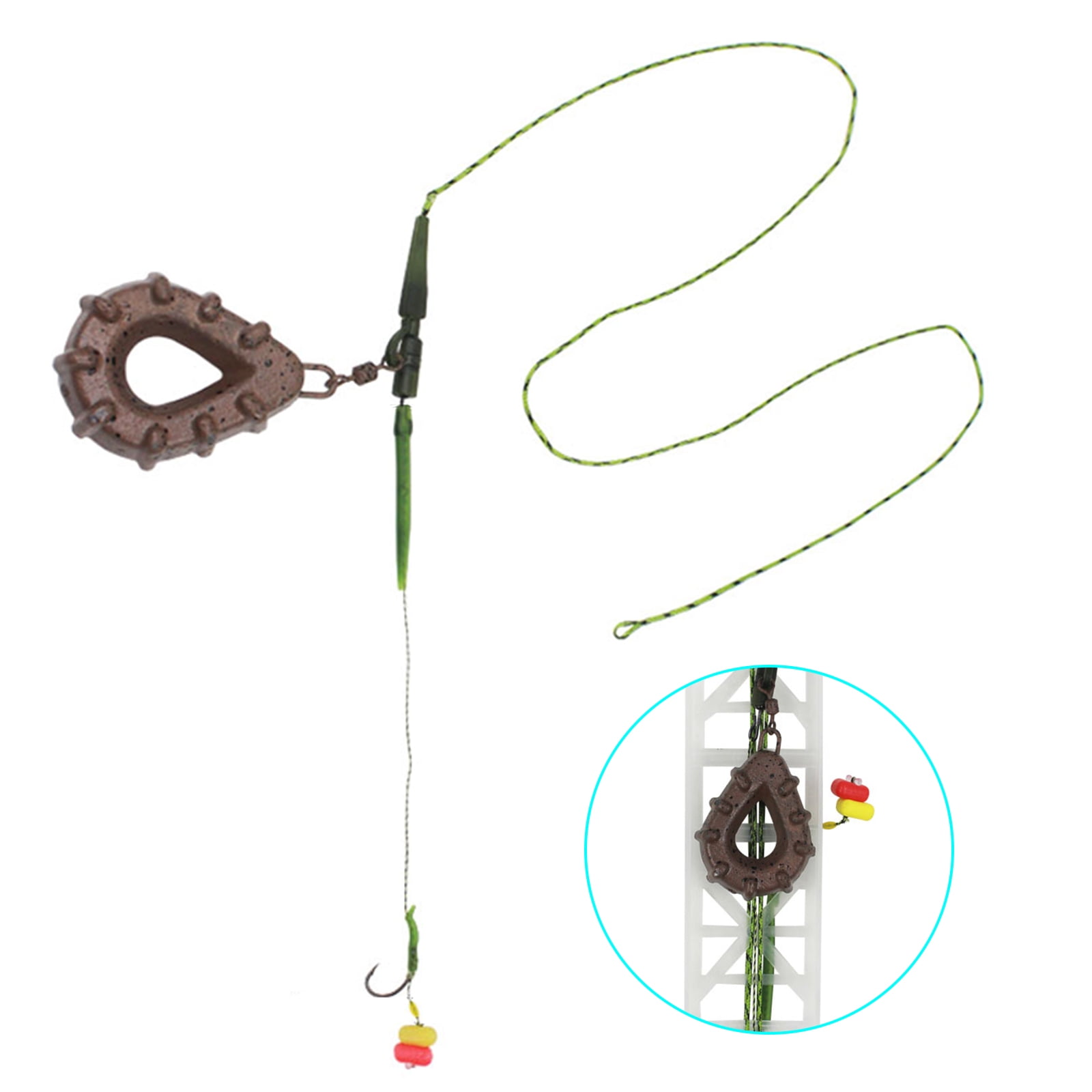 Carp Rigs,3 Carp Inline Quick Swivels Inline Set With Tail Rubber Tubes ...