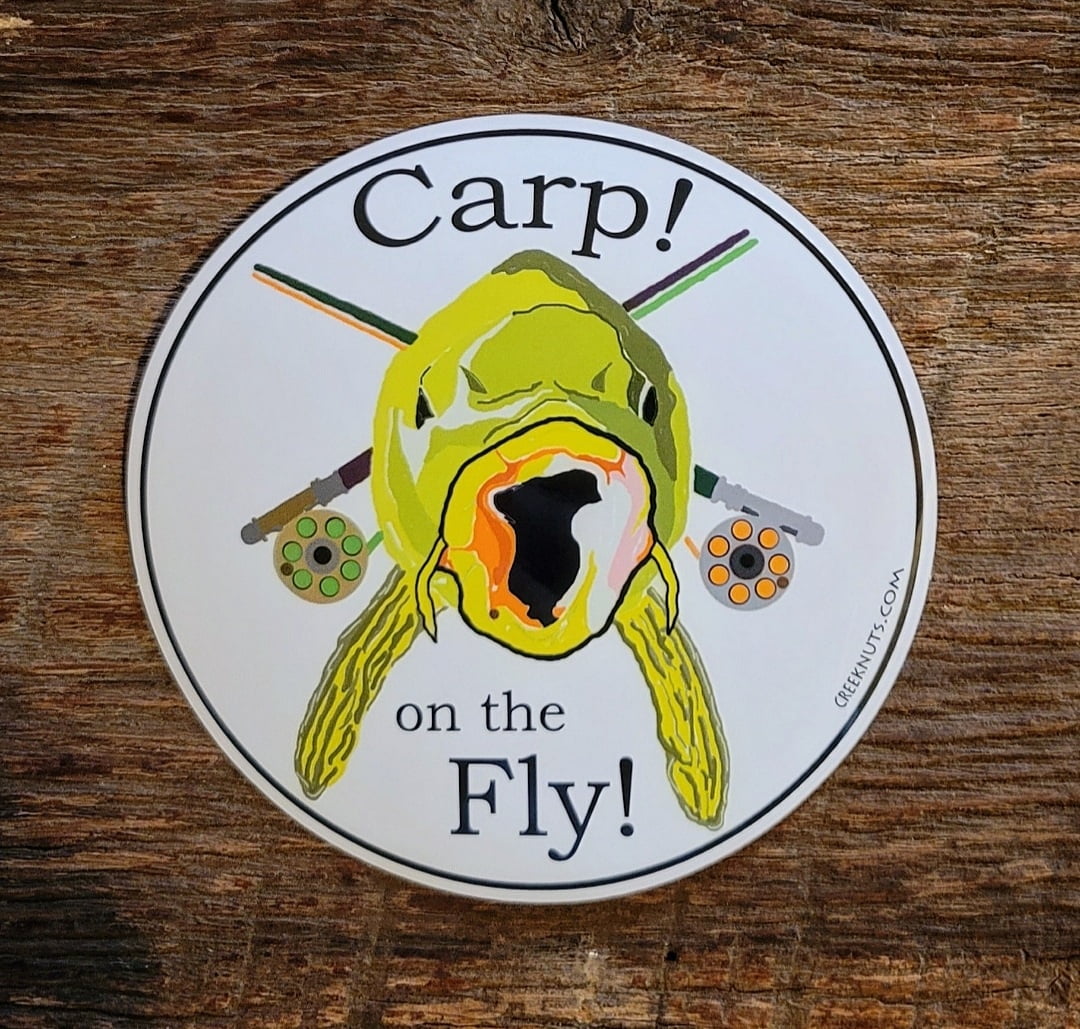 Carp on the Fly! Sticker Decal - Walmart.com