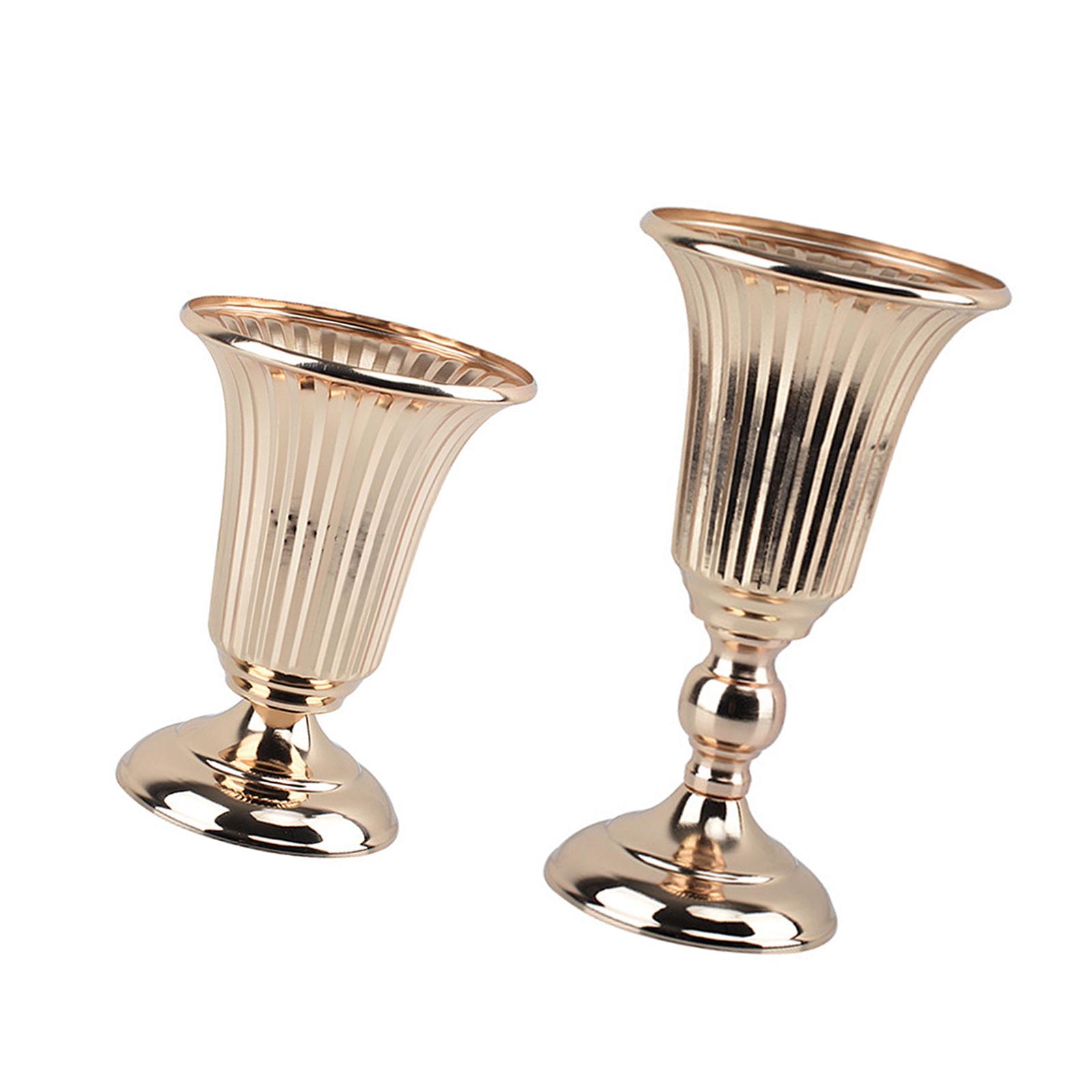 CarpNettore 2 Iron Flower Vase Stem Bunch Gold Bouquet Floral ...