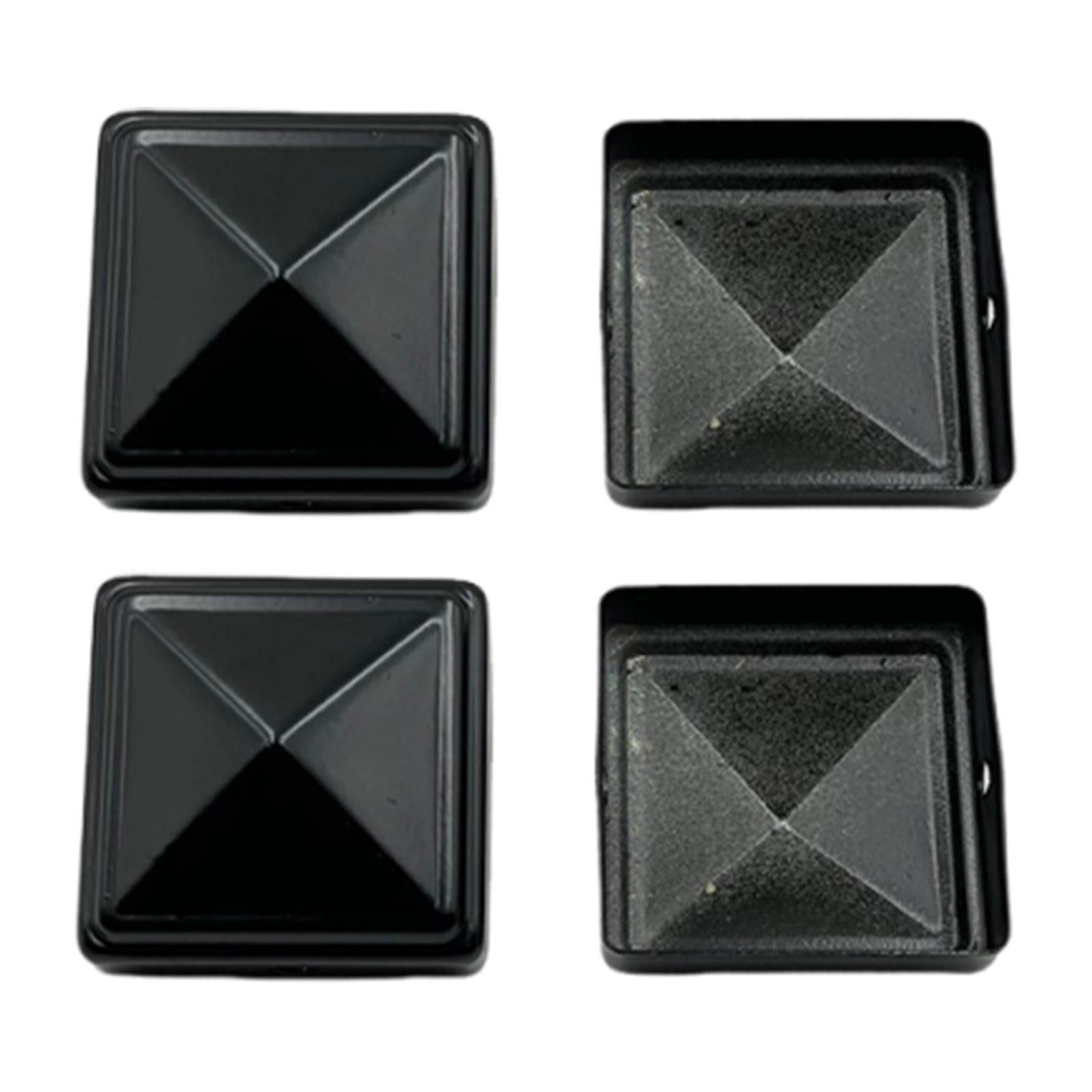CarpNettore 4 Pieces Iron Fence Post Cap Fence Column Cover Reusable ...