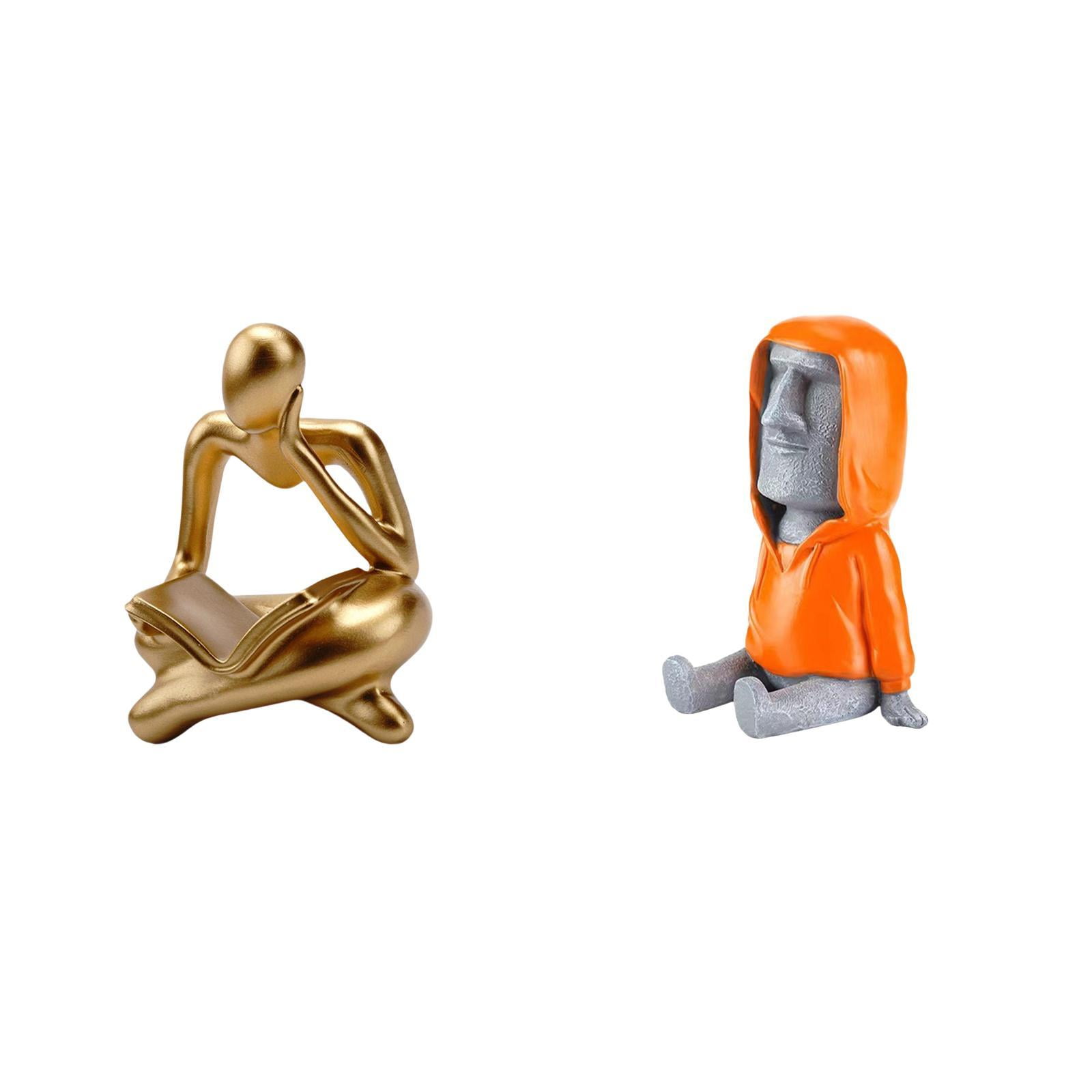 CarpNettore Abstract Thinker Easter Island Head Statue Decoration for ...