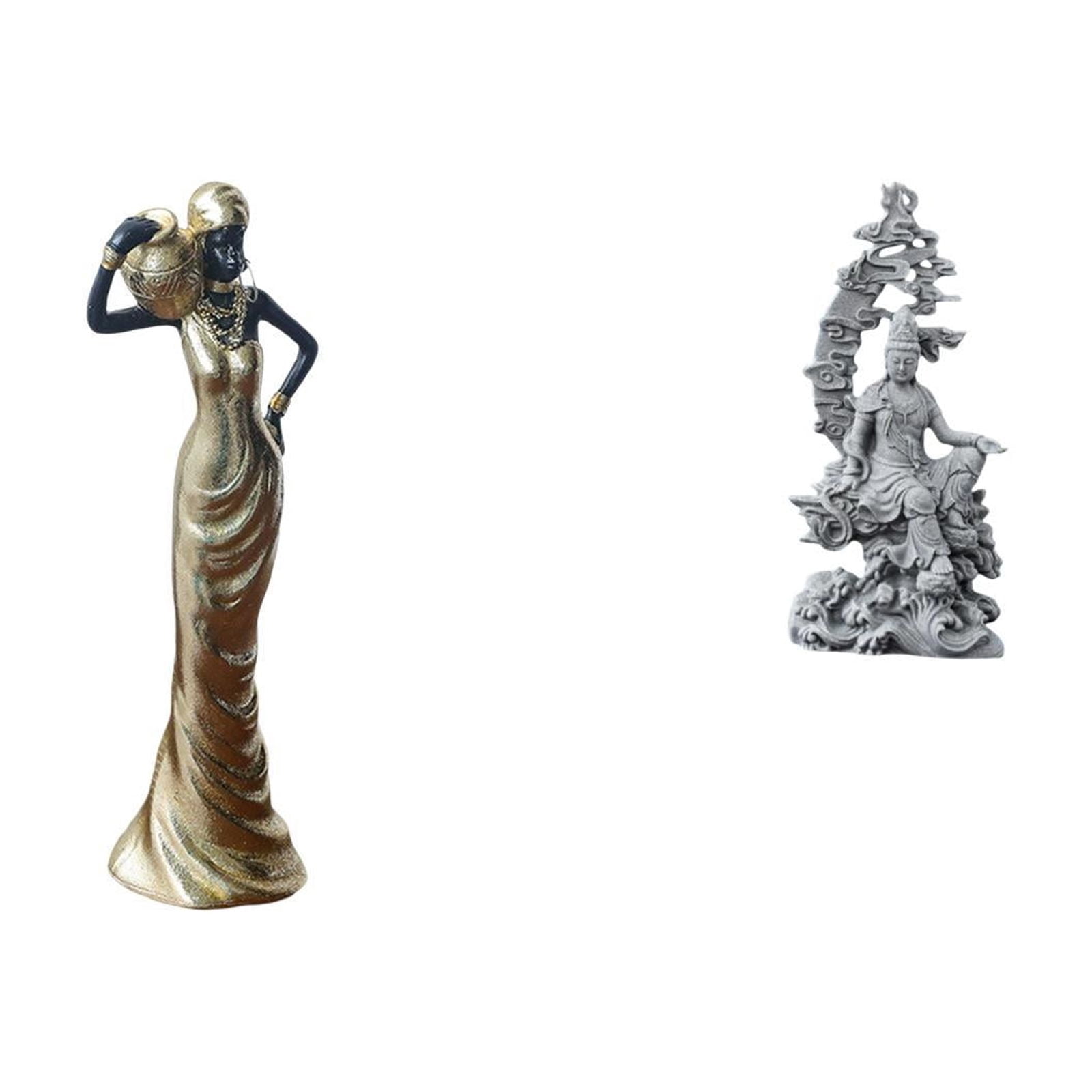 CarpNettore African Tribal Lady Sculpture Vintage Figurine Guan Yin ...
