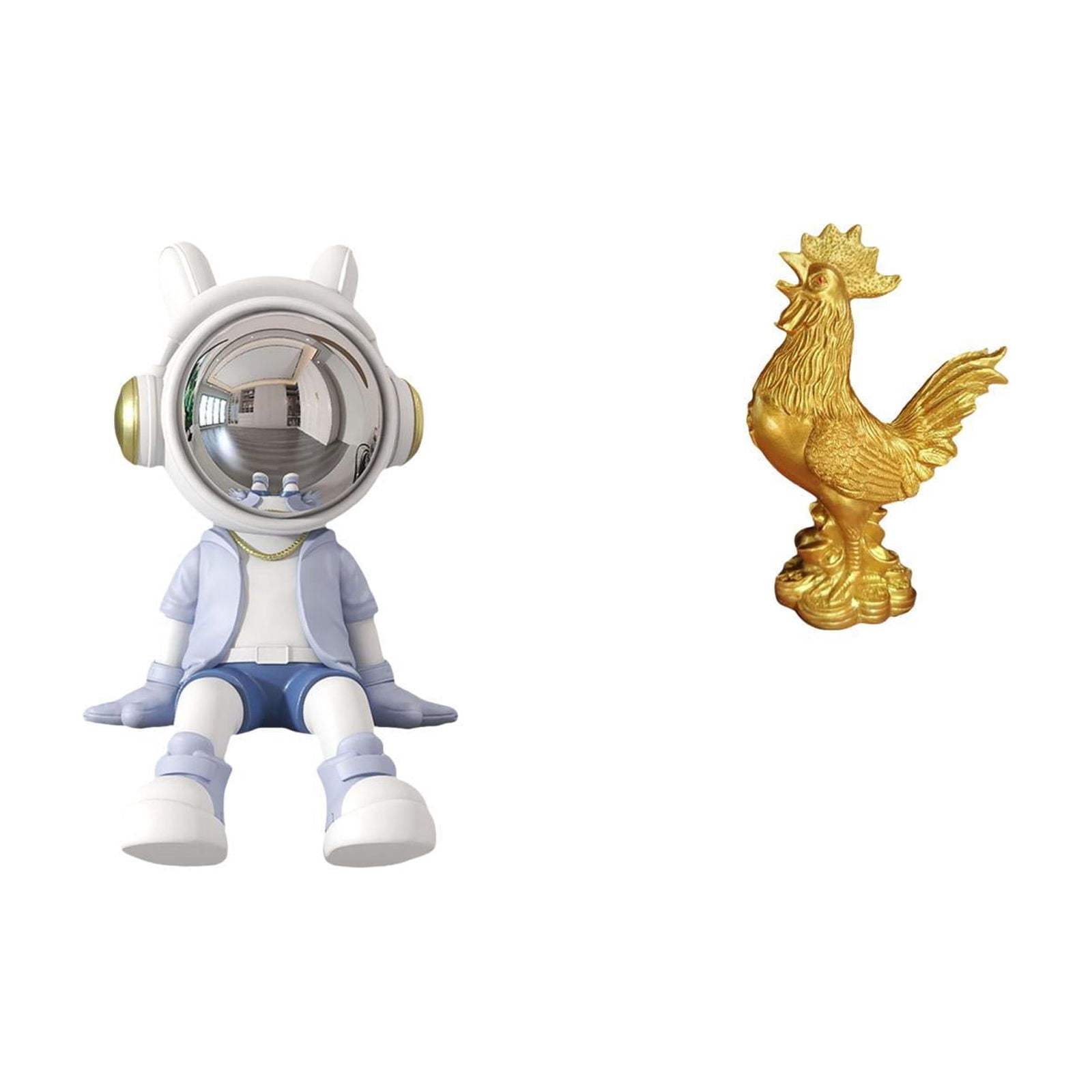 CarpNettore Astronaut Chicken Statue Nordic Sculpture Decorative ...