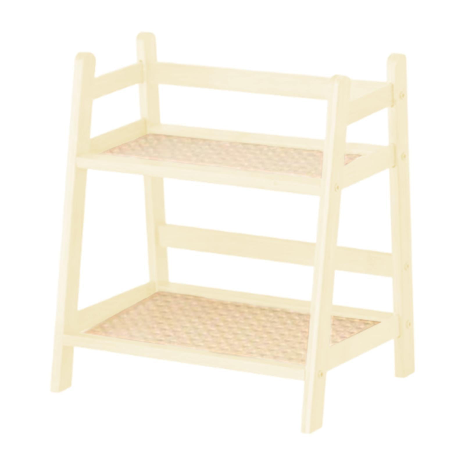 CarpNettore Bamboo Double Layer Rack Desk Storage Shelf Mug Holder ...