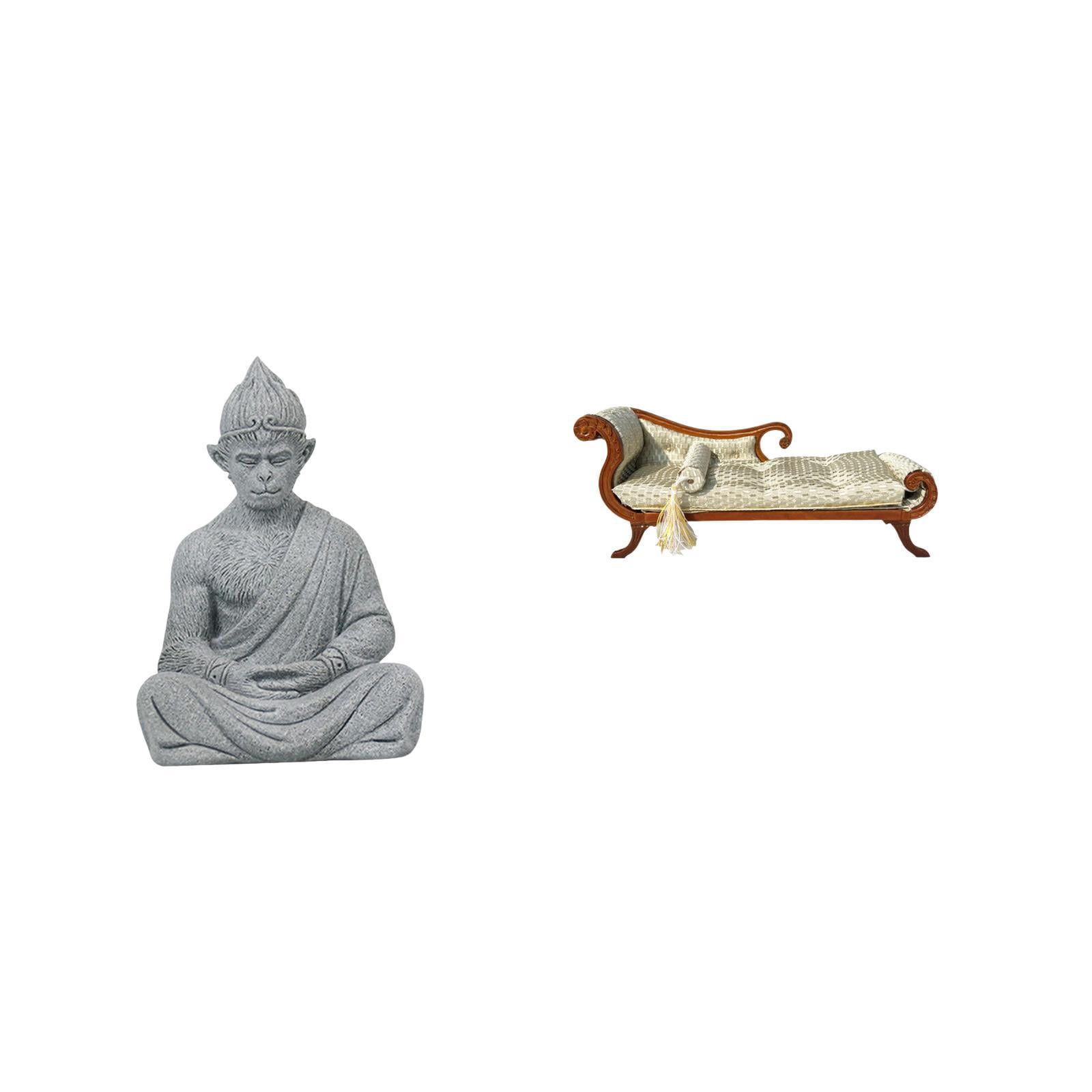 CarpNettore Buddha Statue with Miniature Wooden Sofa Bed Lounge ...