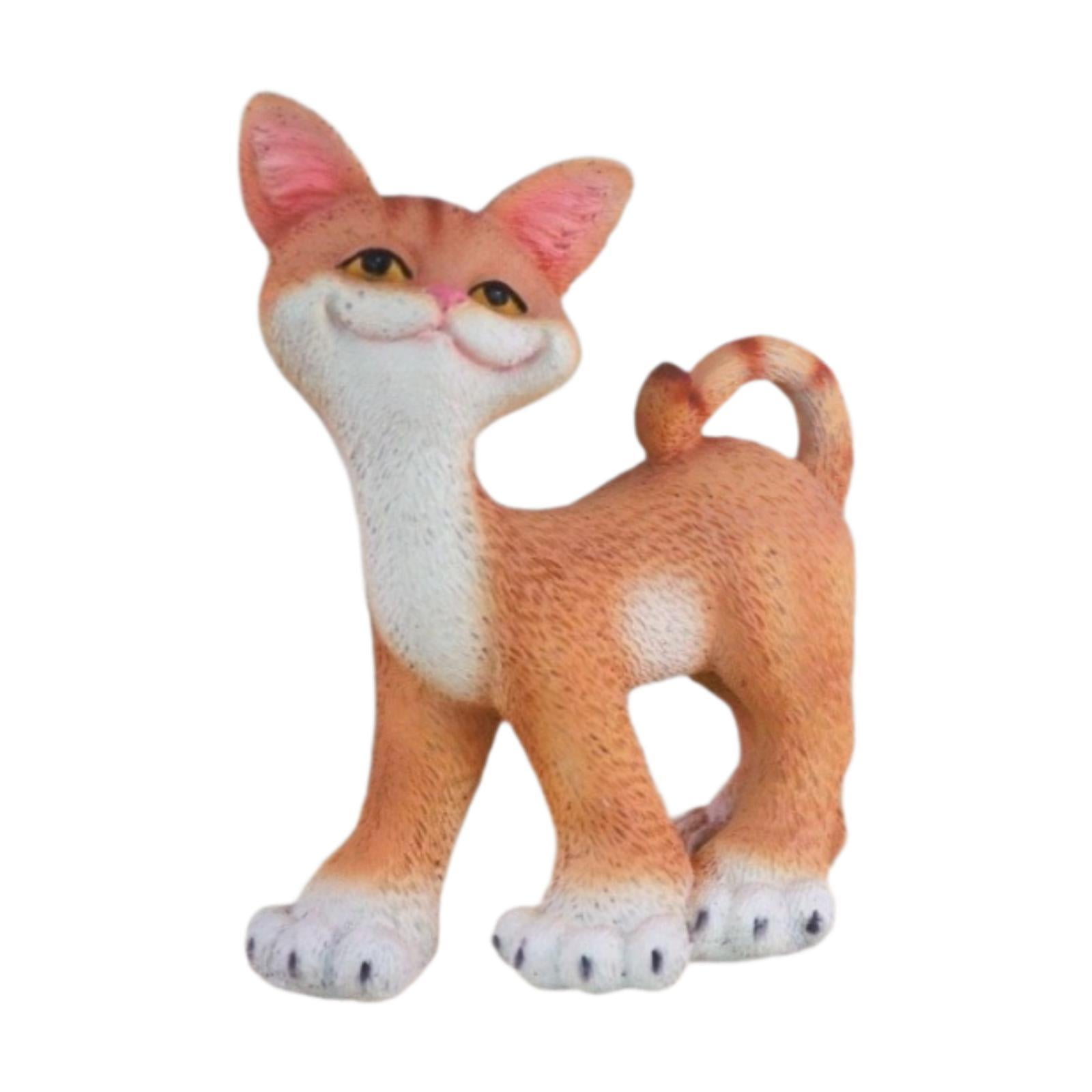 CarpNettore Cat Figurine Tabletop Centerpiece Resin Cute Animal ...