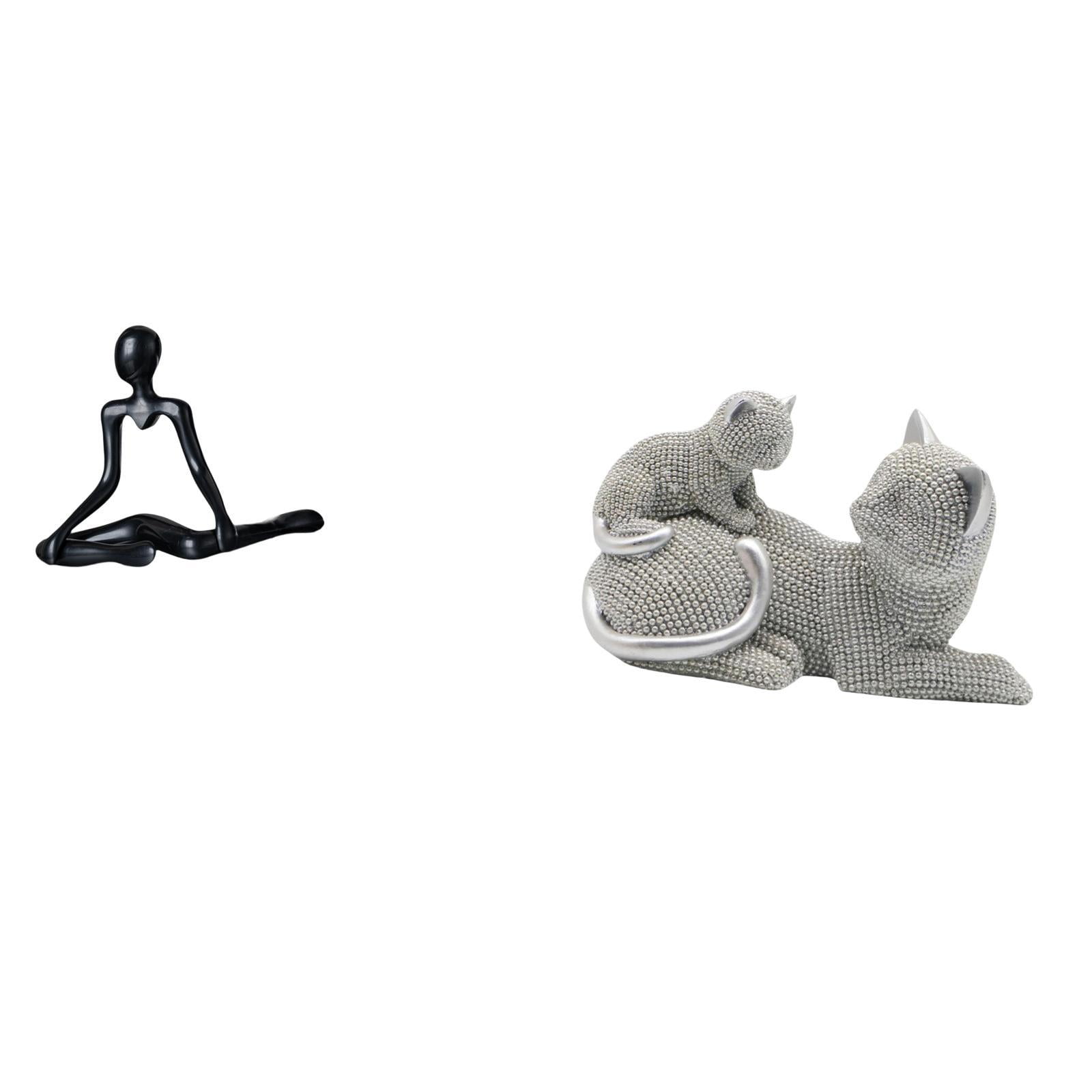 CarpNettore Creative Abstract Cat Thinker Statue Decorative Figurine ...