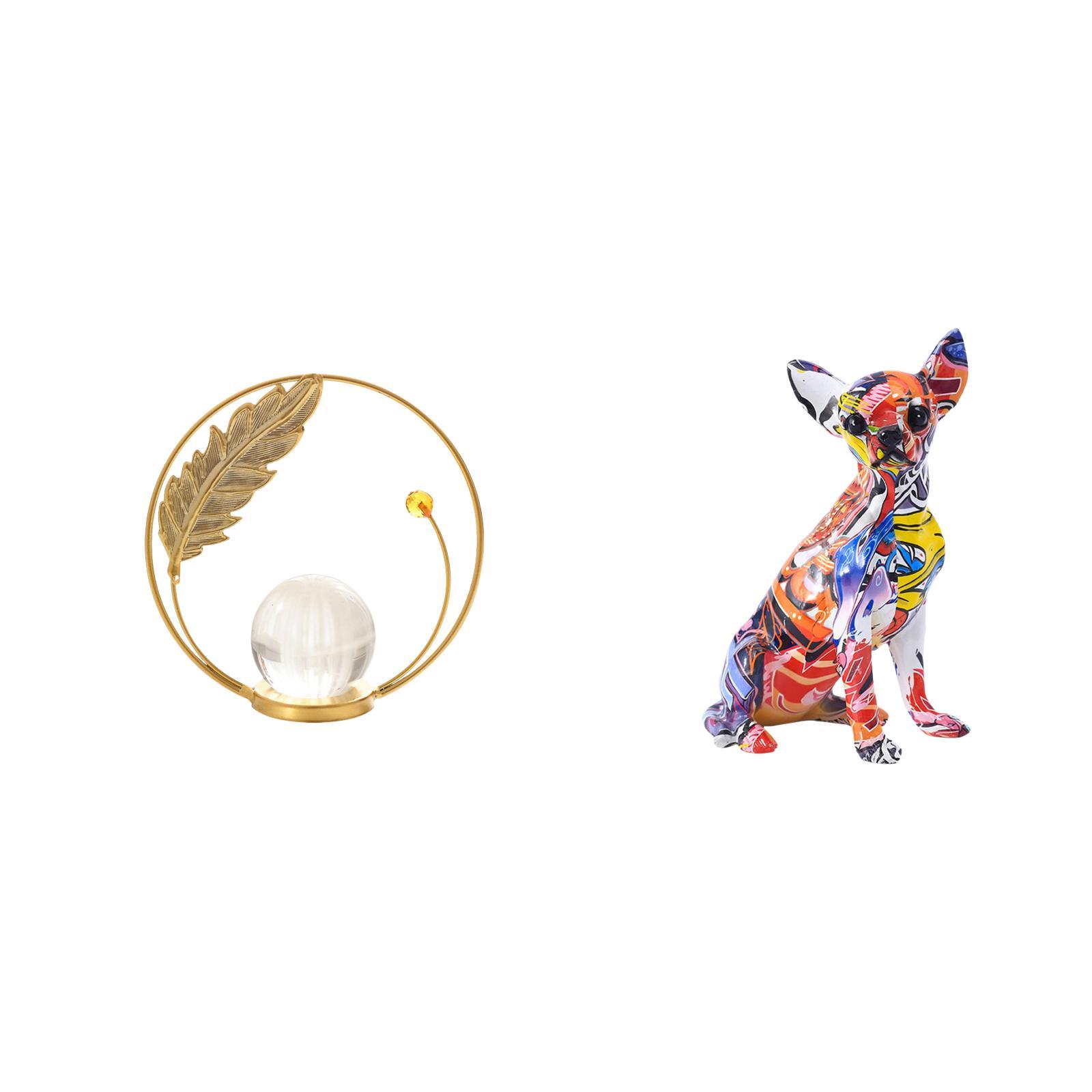 CarpNettore Crystal Ball Metal Sculpture Figurine Ornament Stand for ...
