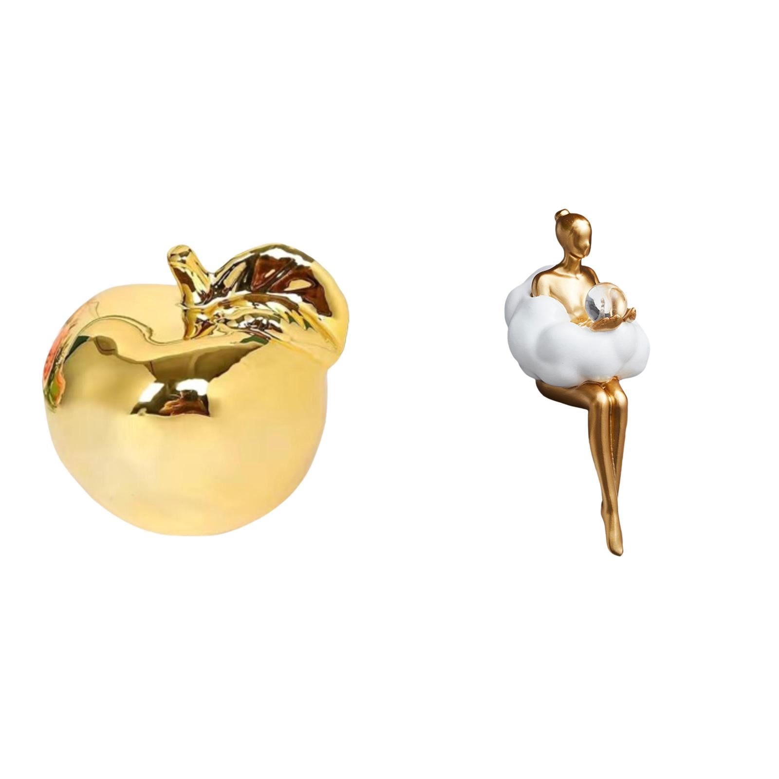 CarpNettore Delicate Fruit Cloud Girl Ceramic Resin Figurine Sculpture ...