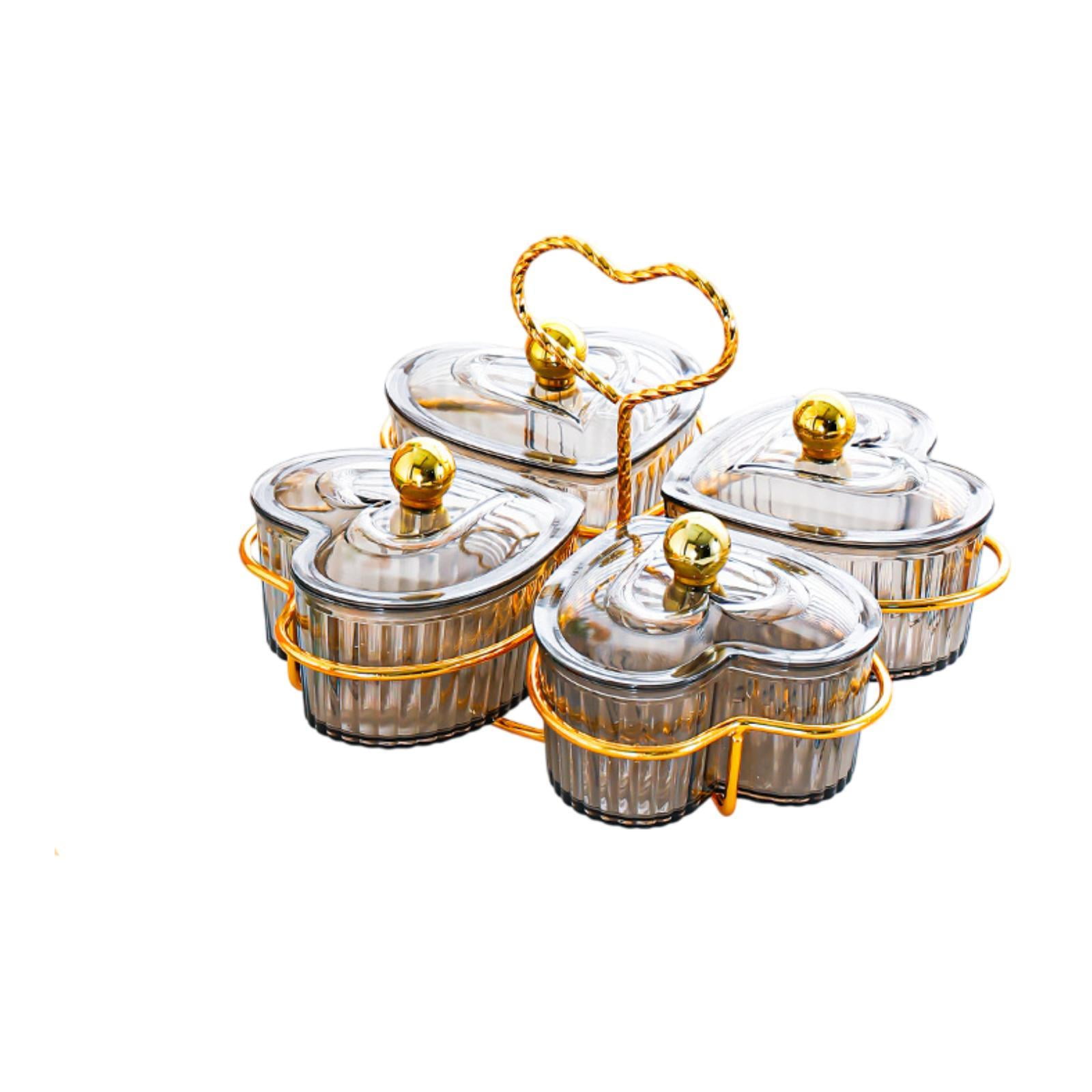 CarpNettore Divided Serving Trays Decorative Condiment Trays with Lid ...