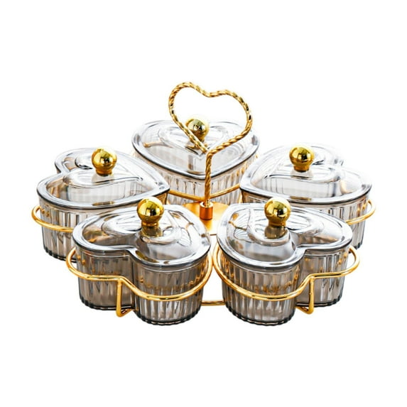 CarpNettore Divided Serving Trays Decorative Condiment Trays with Lid ...