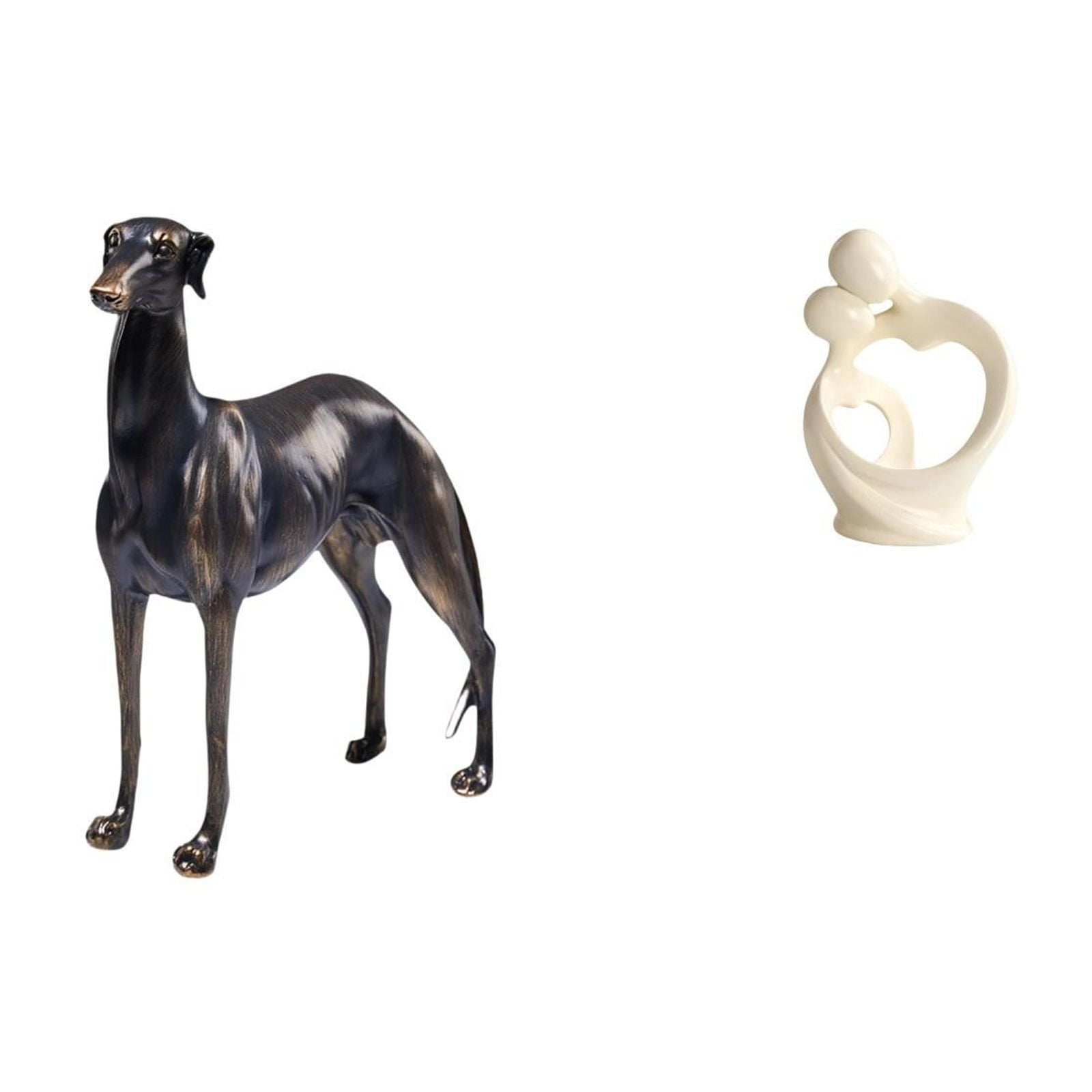 CarpNettore Dog Statue Resin Animal Figurine Artistic Collection Couple ...