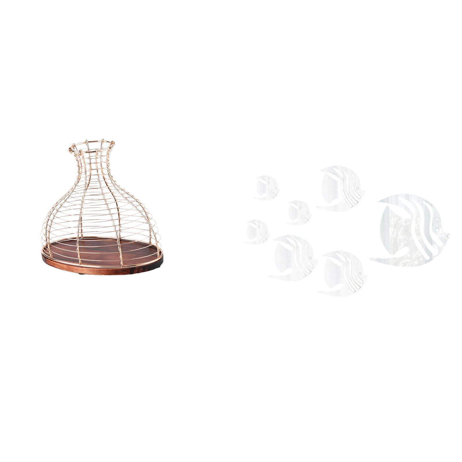 CarpNettore Elegant Multipurpose Cork Collector Vase and Acrylic Mirror ...